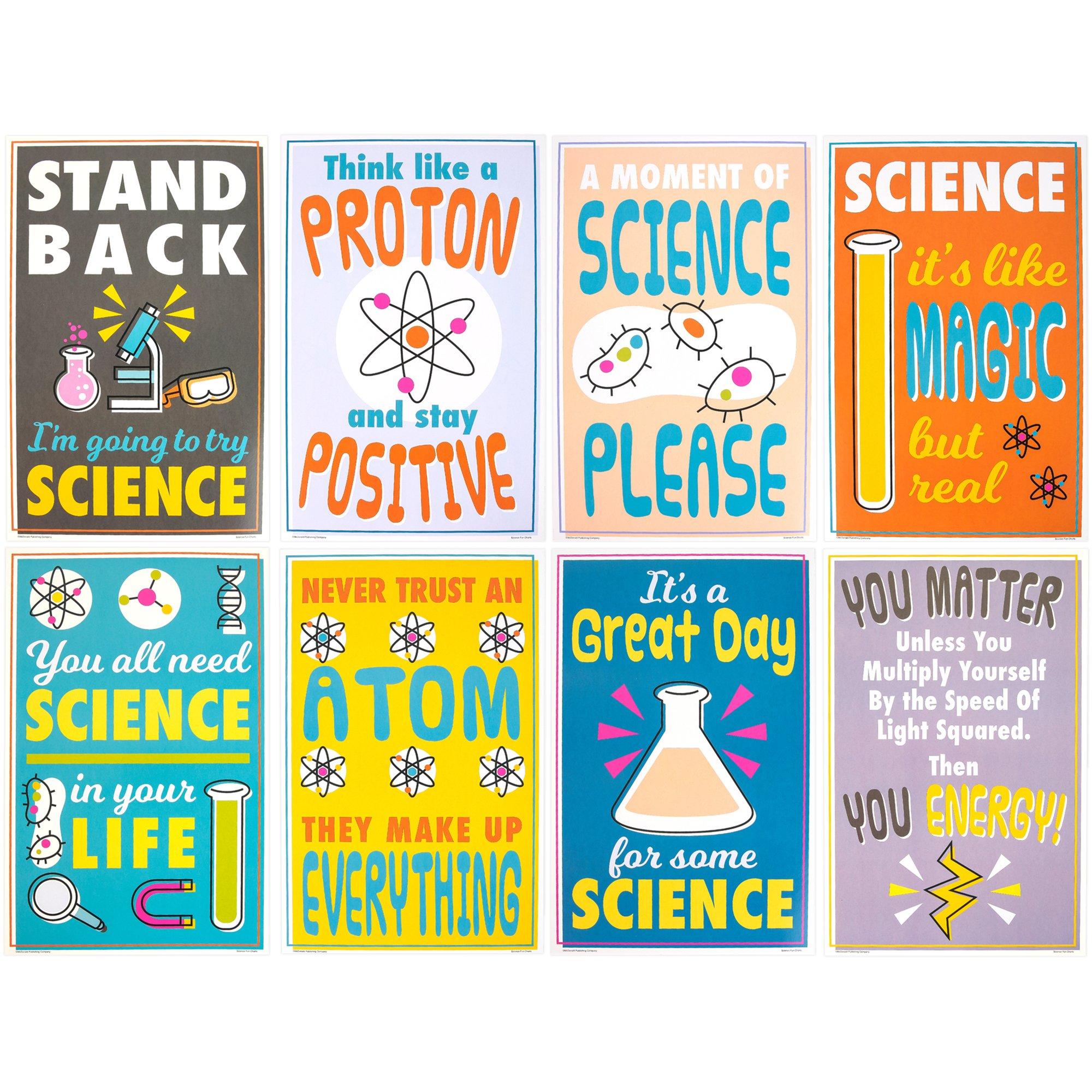 Science Fun Charts, 17 x 11 Inches, Set of 8, Grades 4-9 | Mardel | 3998614