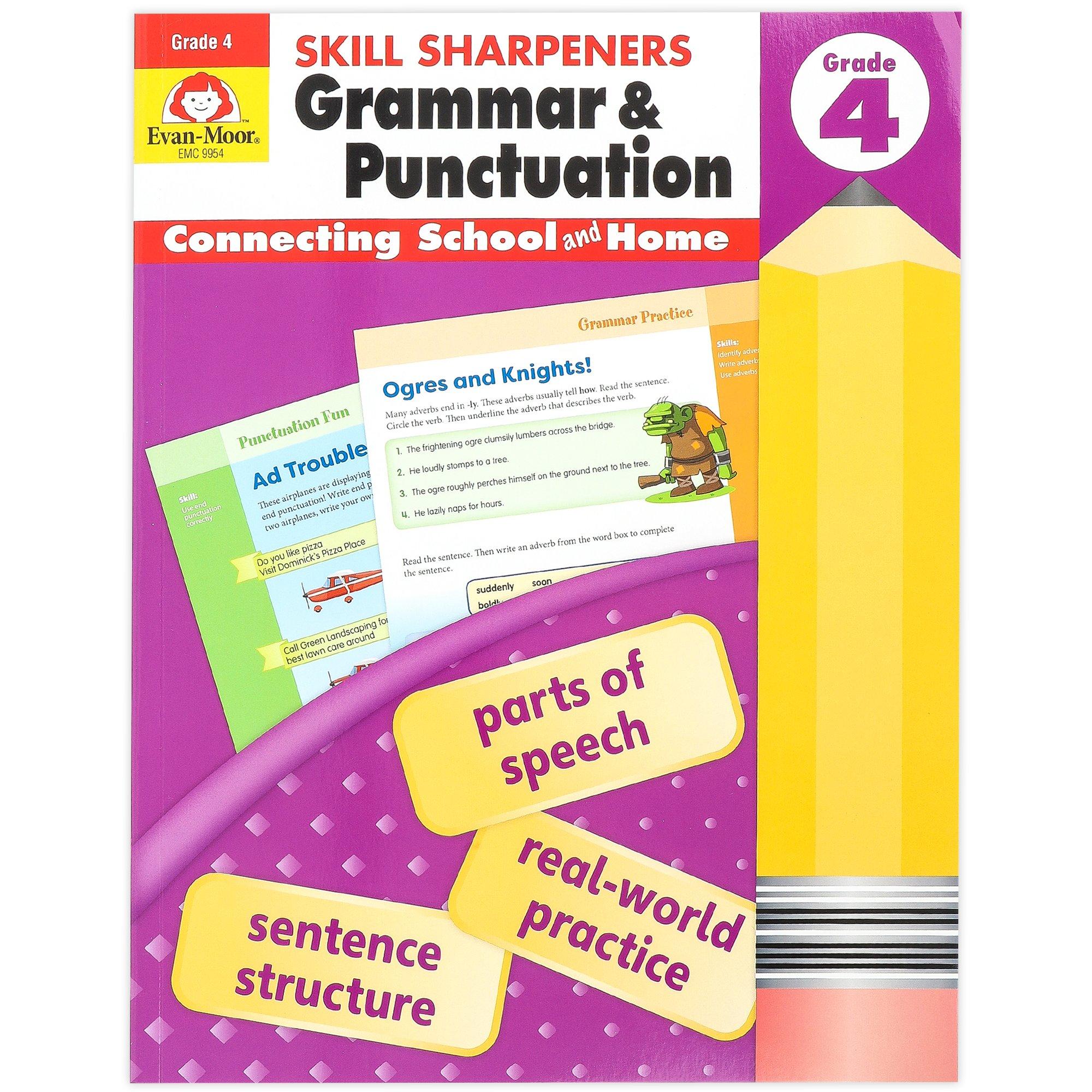 Skill Sharpeners Grammar & Punctuation Activity Book 144 Pages Grade 4 ...