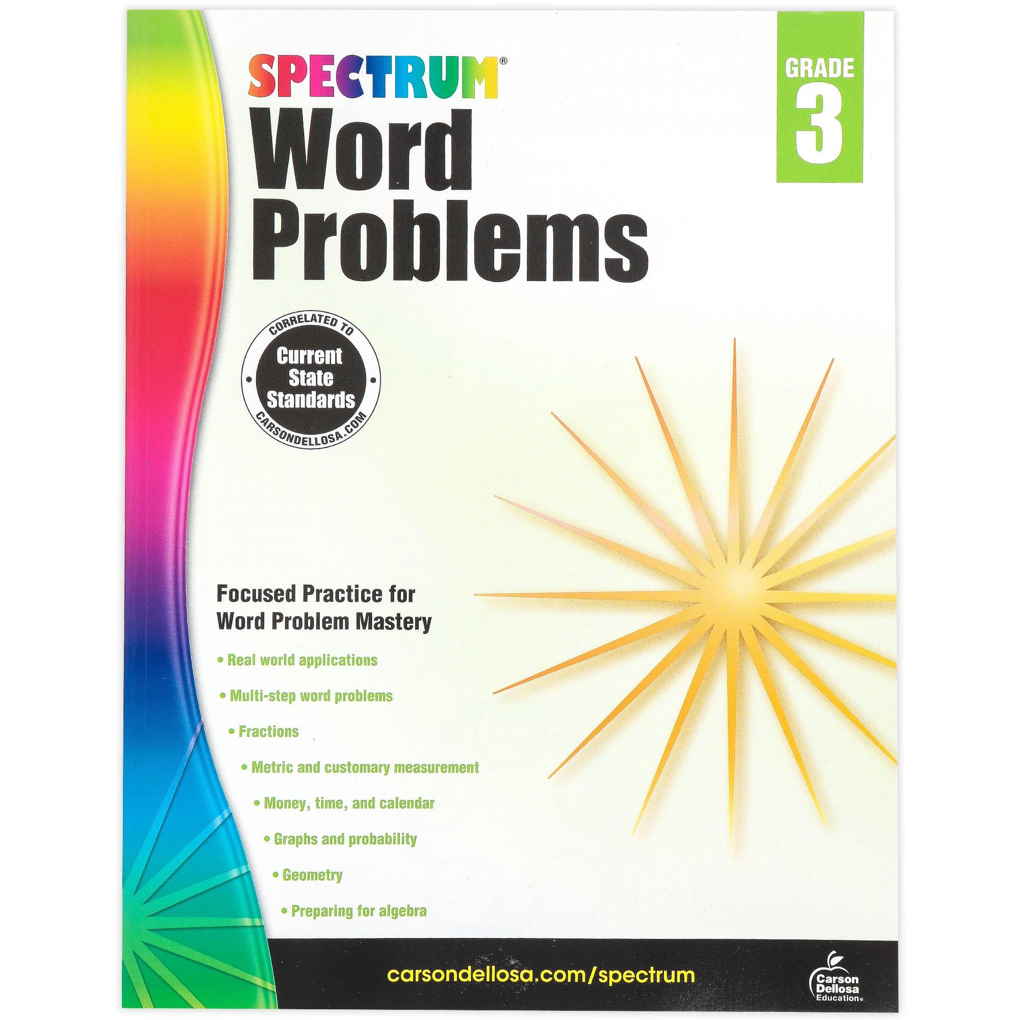 Spectrum Word Problems Workbook, 128 Pages, Grade 3 | Mardel | 4006367