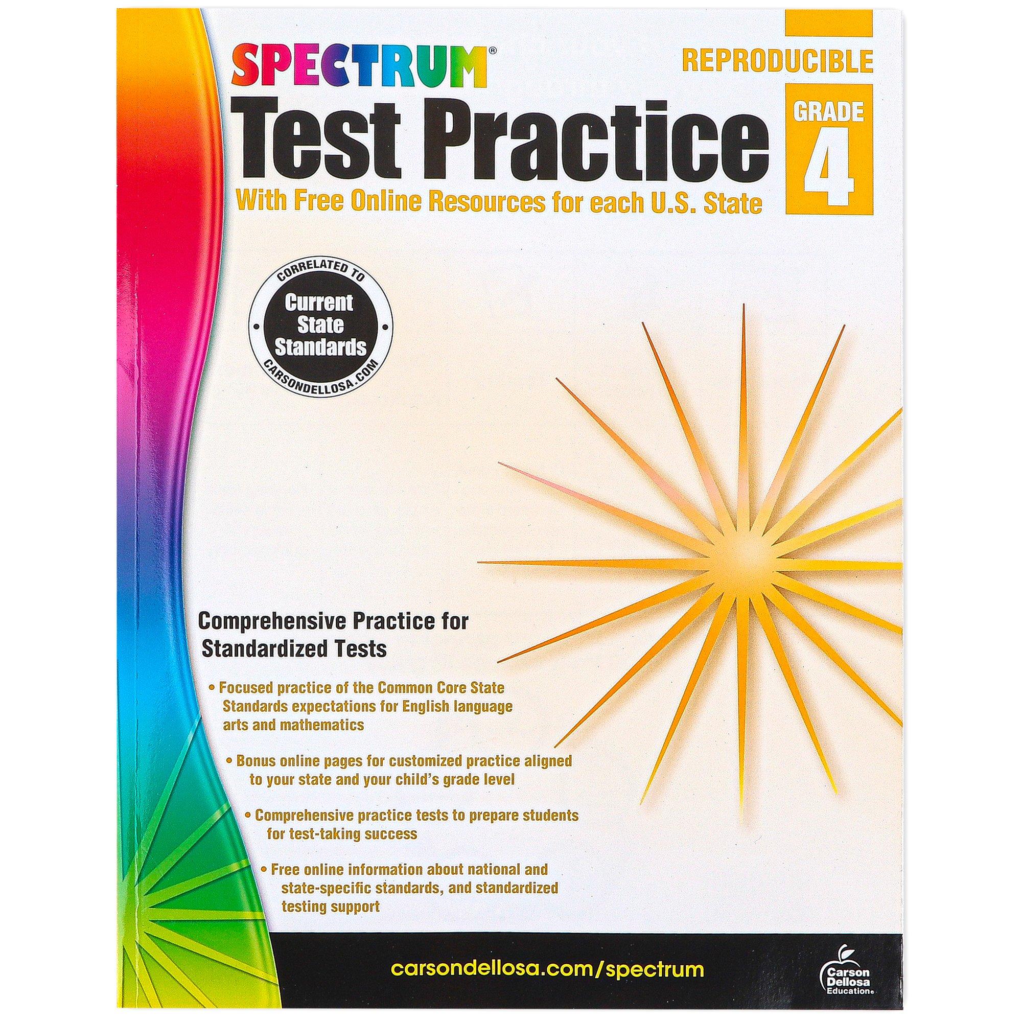 Spectrum Test Practice Workbook, 160 Pages, Grade 4 | Mardel | 4006441