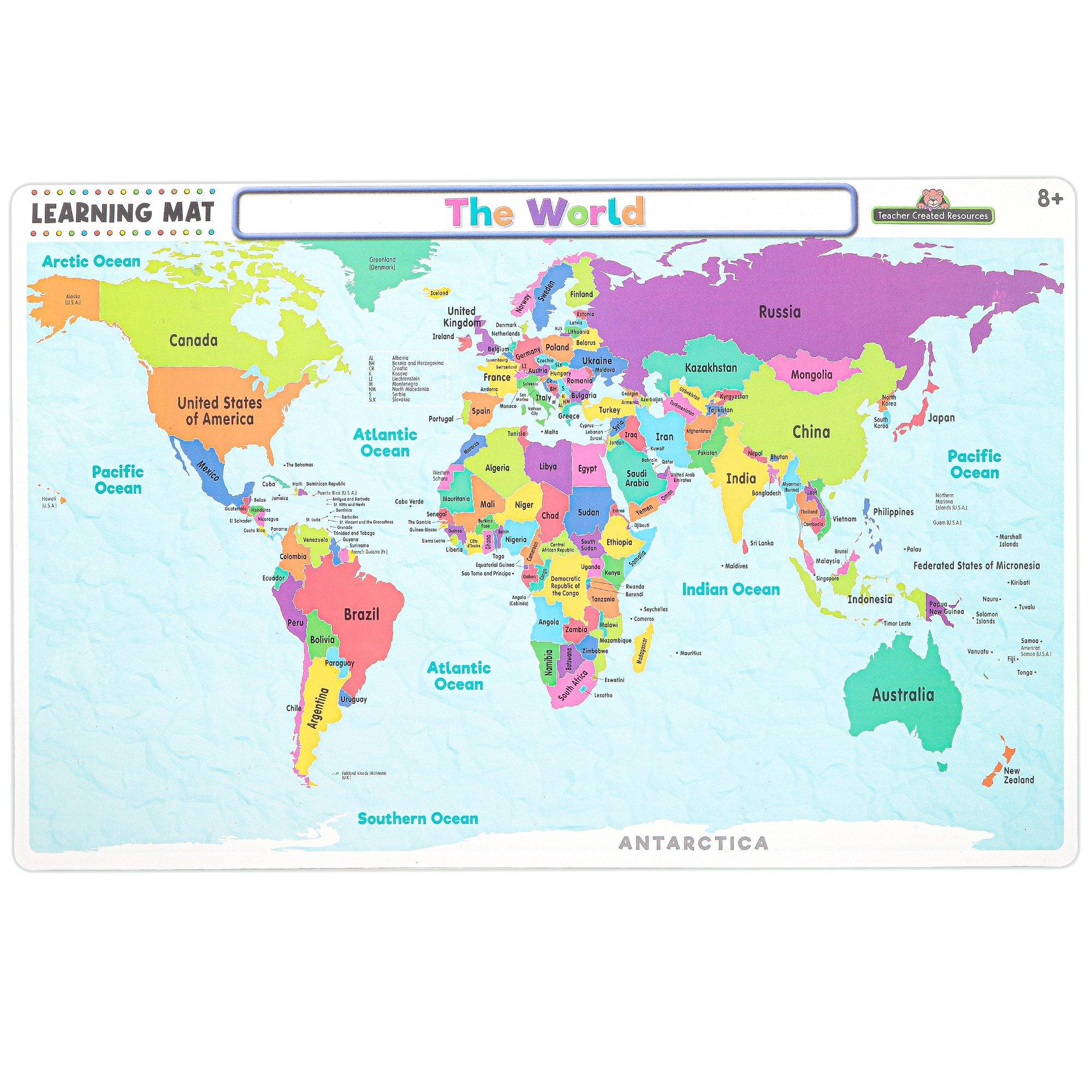 World Map Learning Mat, Ages 8 and Up | Mardel | 4007076