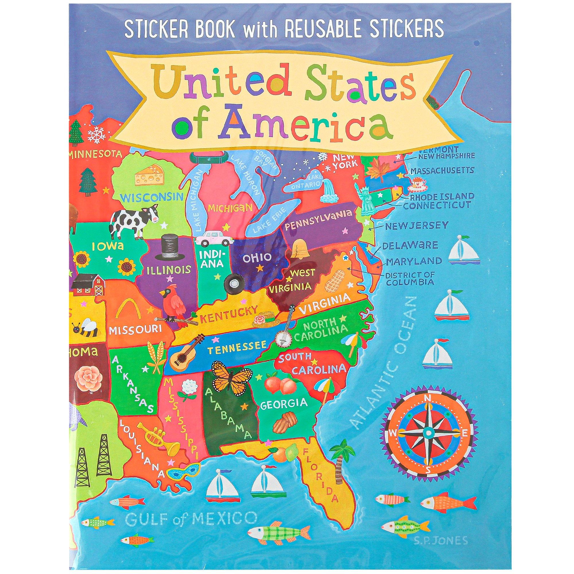 United States Geography Sticker Book, 5 Pages, Grades K-5 | Mardel ...
