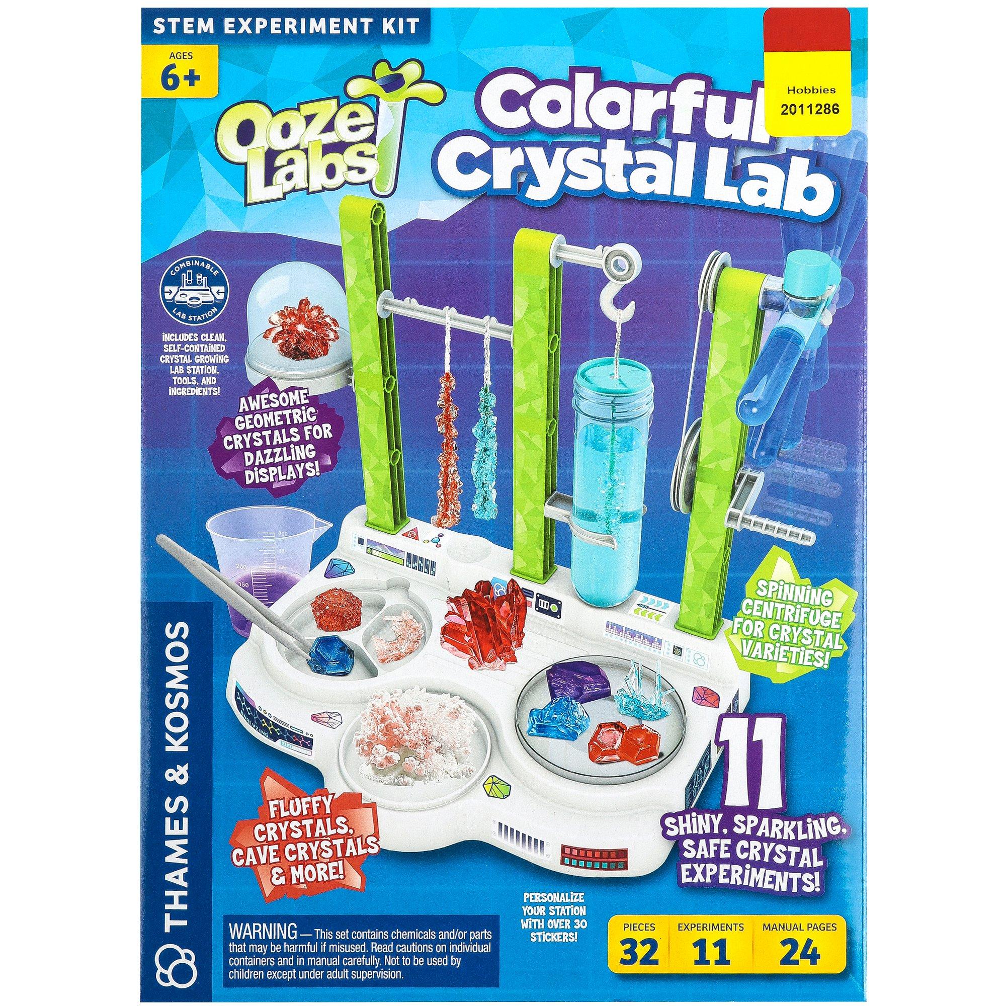 Ooze Labs Colorful Crystal Lab Kit 11 Experiments 32 Pieces Grade 1-12 ...