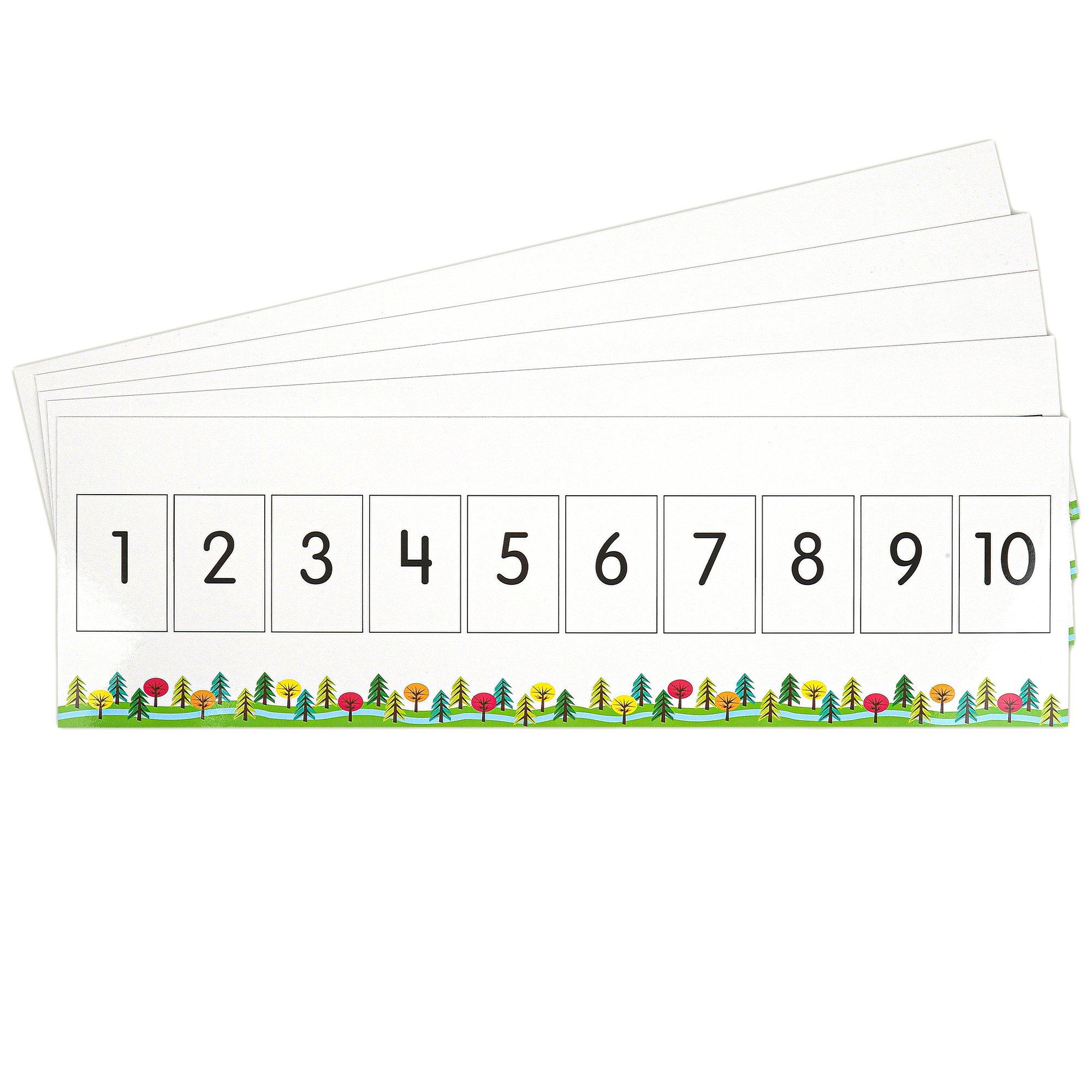 1-10 Write-On Wipe-Off Number Path Cards, Set of 10, Grades PK-K ...