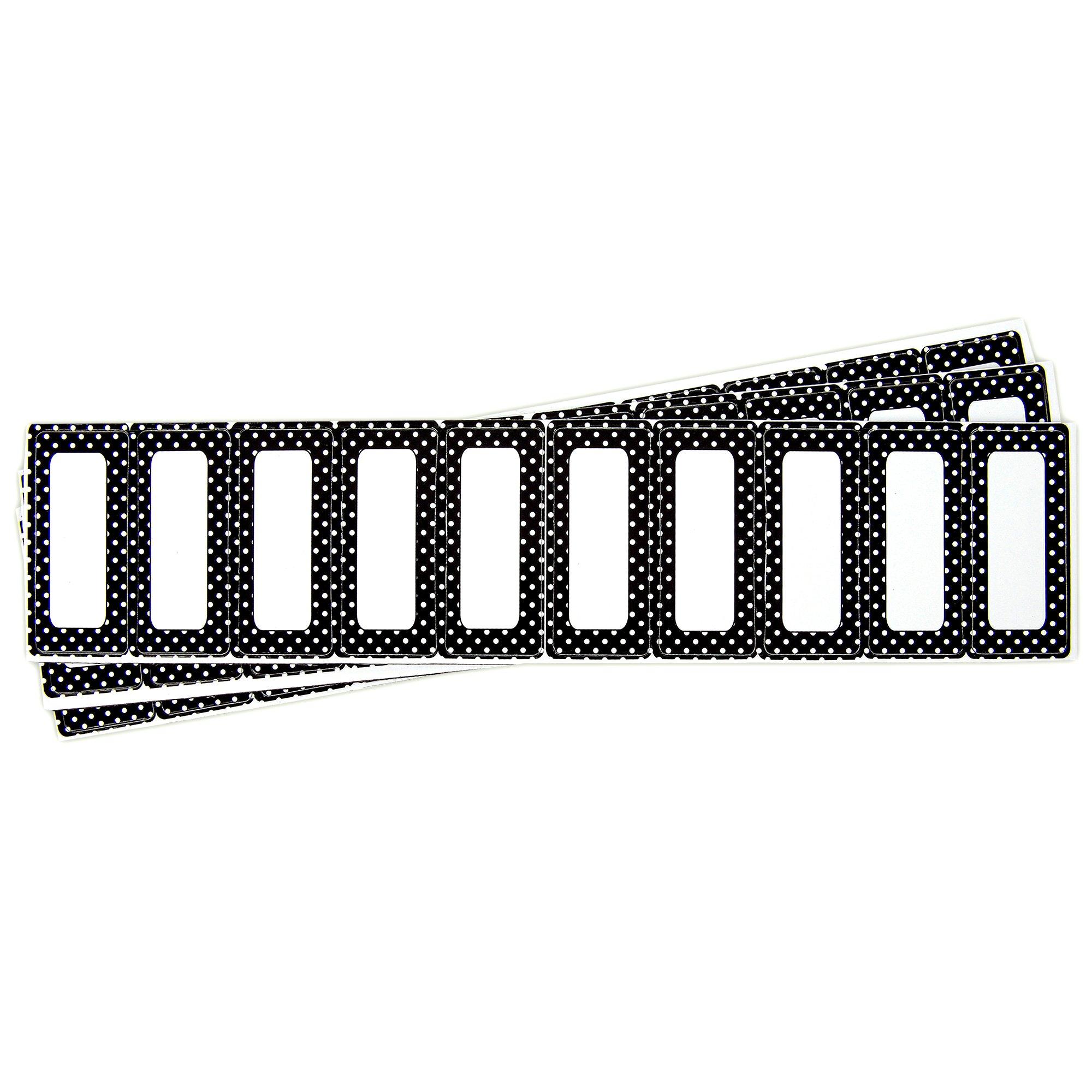 Magnetic Black & White Polka Dots Foam Labels, 30 Pieces | Mardel | 4009015