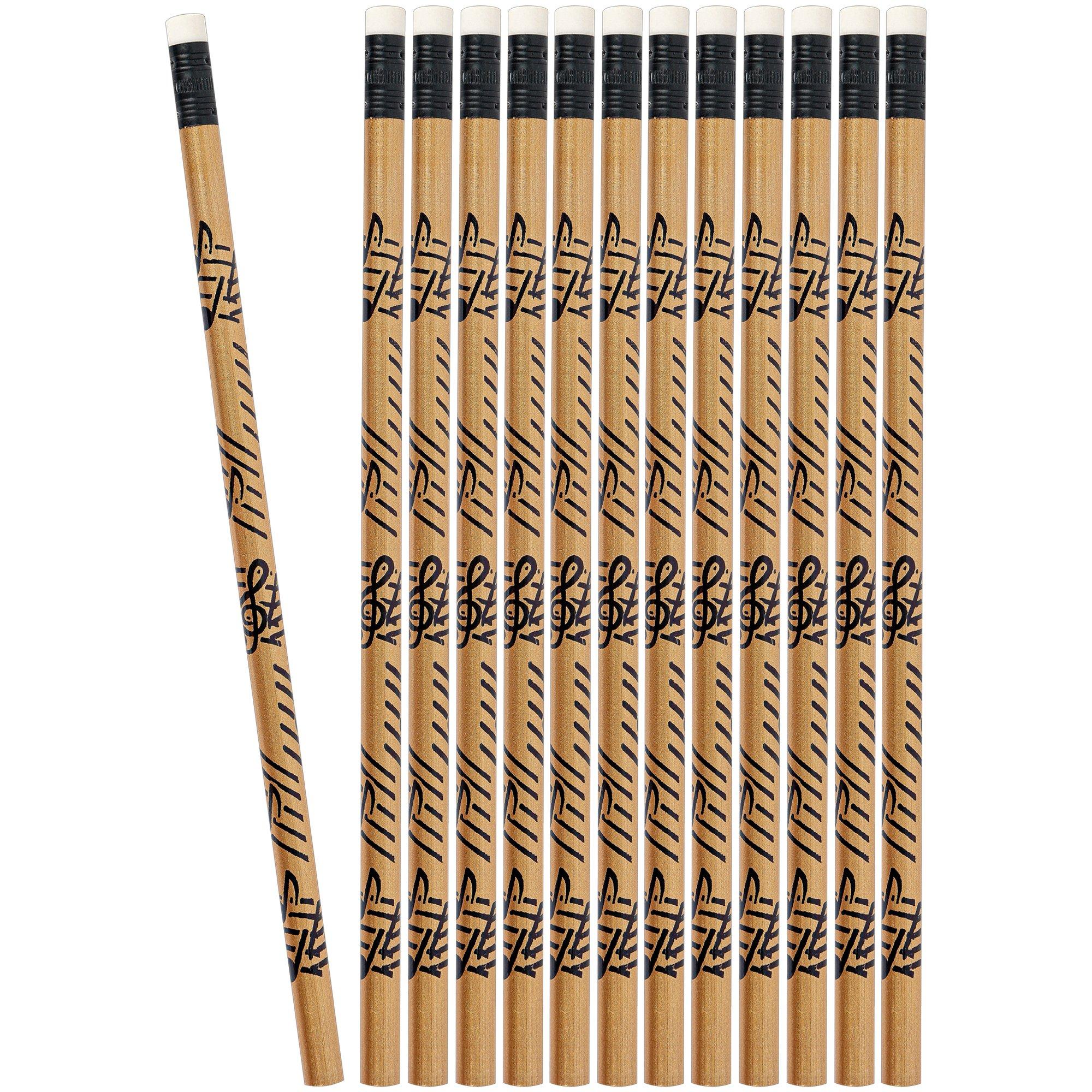Musical Note Pencil, 7.38 Inches, White & Black, 1 Each | Mardel | 4016226