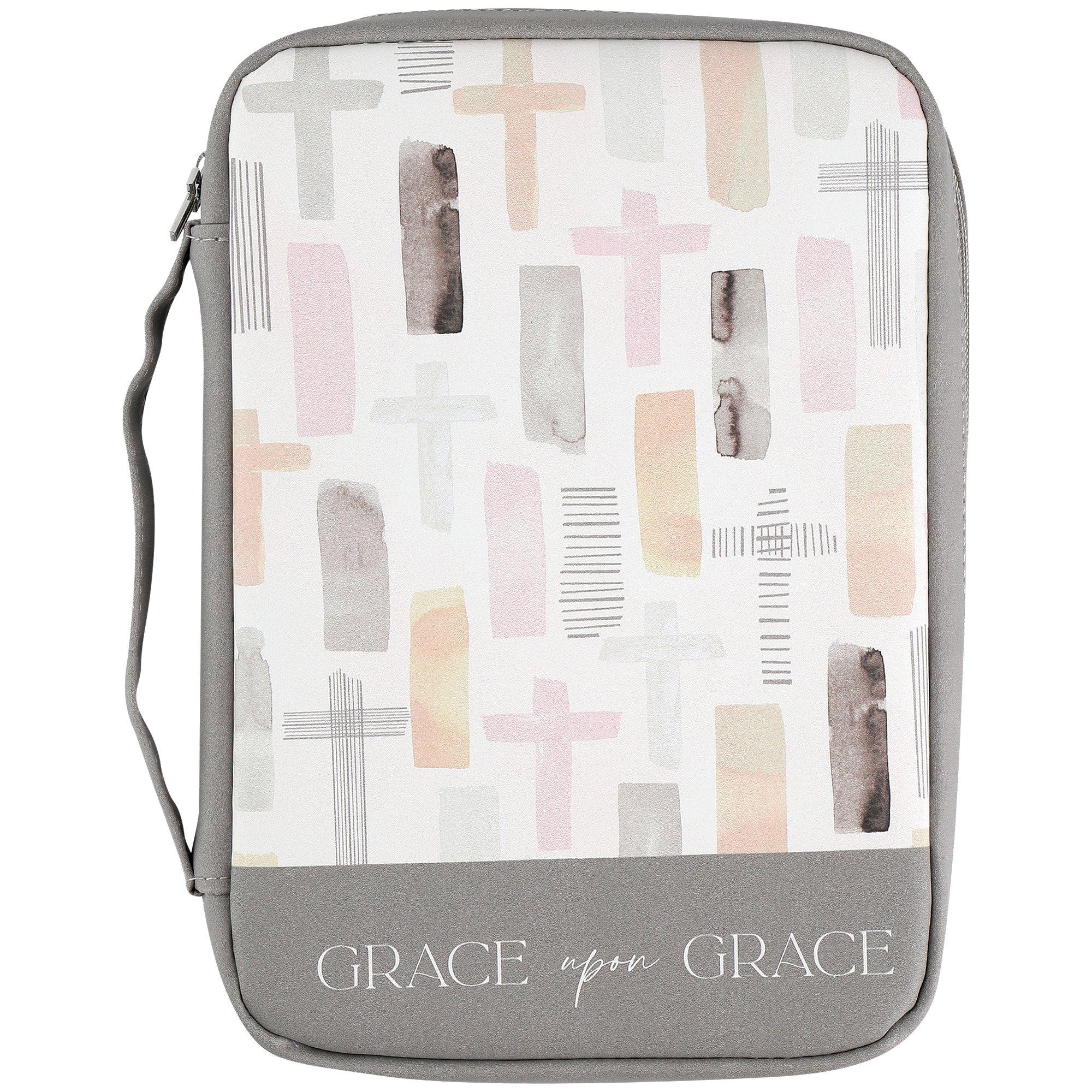 Grace Upon Grace Cross Imitation Leather Bible Cover, M-L | Mardel ...