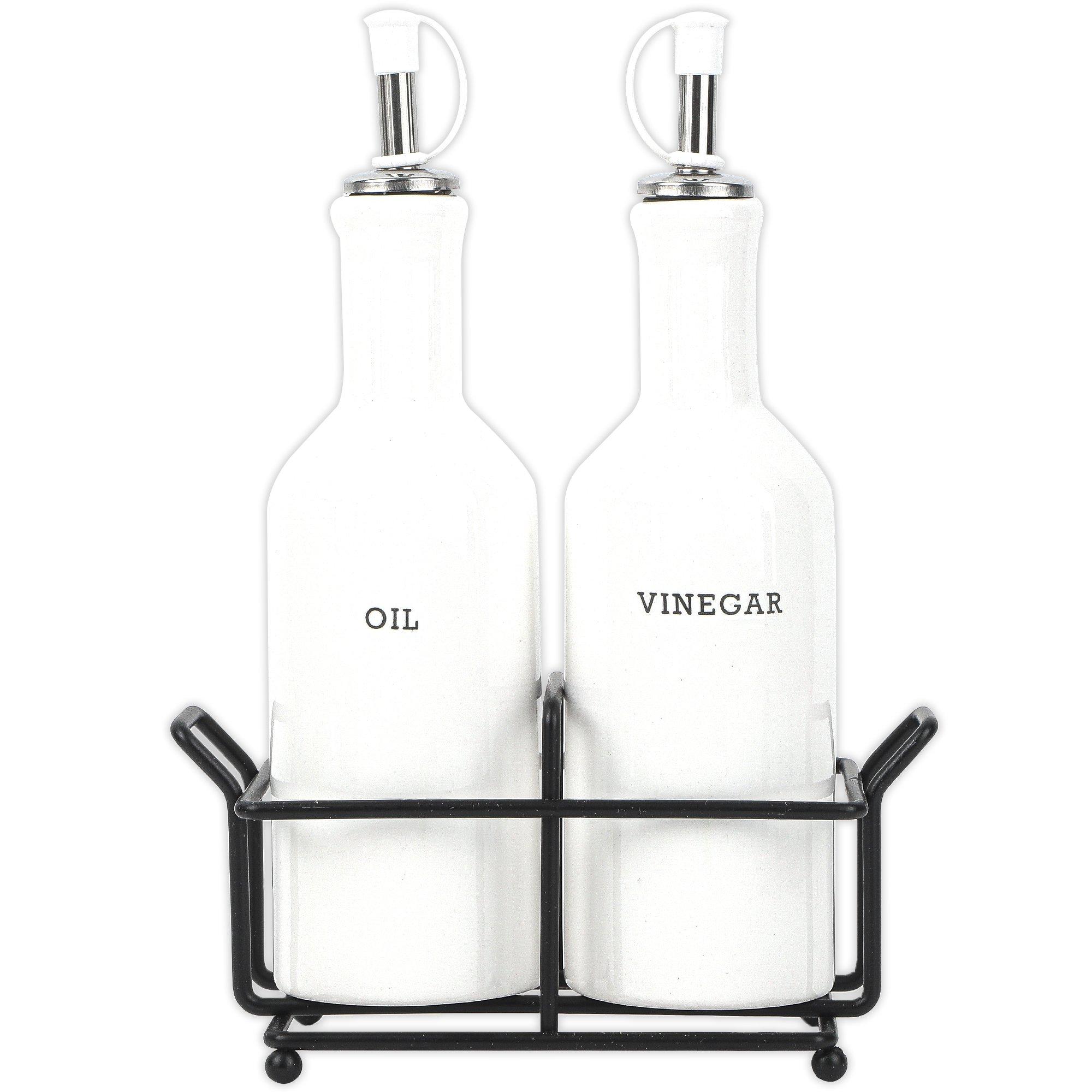 Oil & Vinegar Cruet Set in Wire Caddy, 10 Ounces | Mardel | 4024352