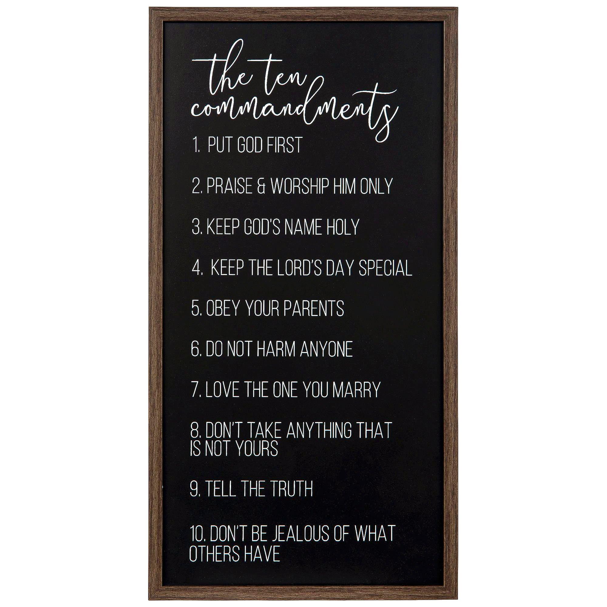 The Ten Commandments Wood Wall Decor, 10.5 x 20.5 Inches | Mardel | 4025250