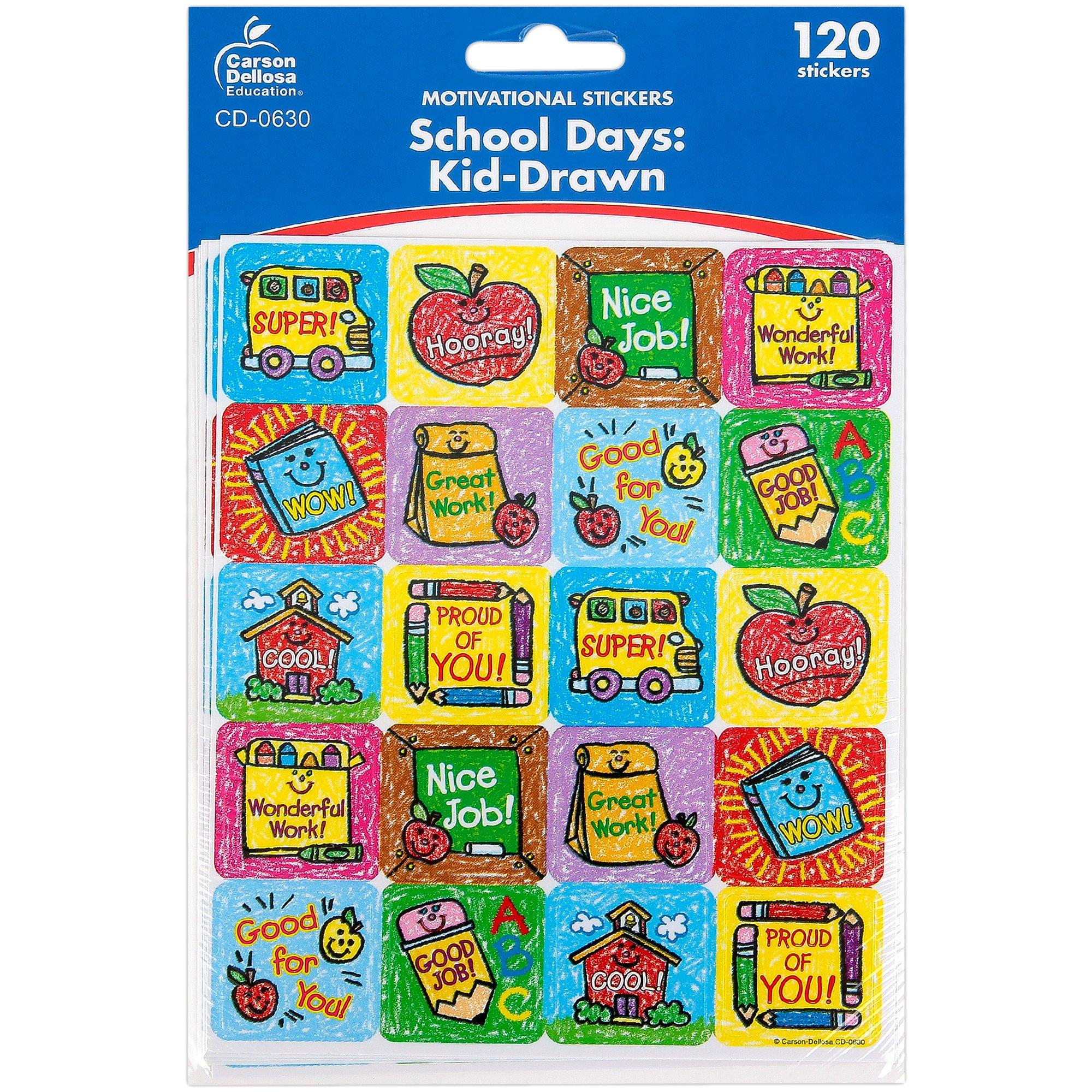 School Days Kid-Drawn Stickers | Mardel | 4039673