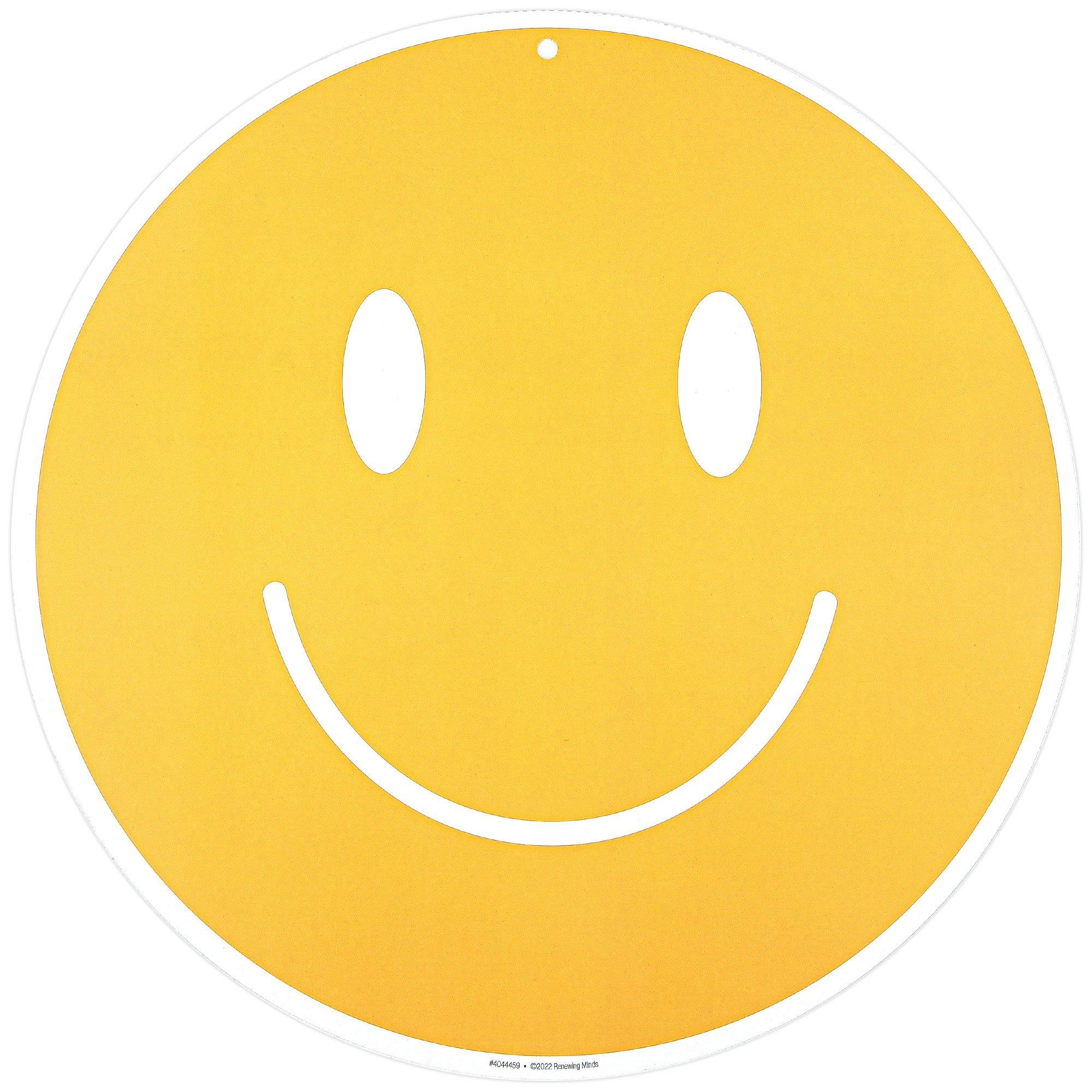 Large Double-Sided Smiley Face Cutout, 15 x 15 inches, 1 Piece | Mardel ...