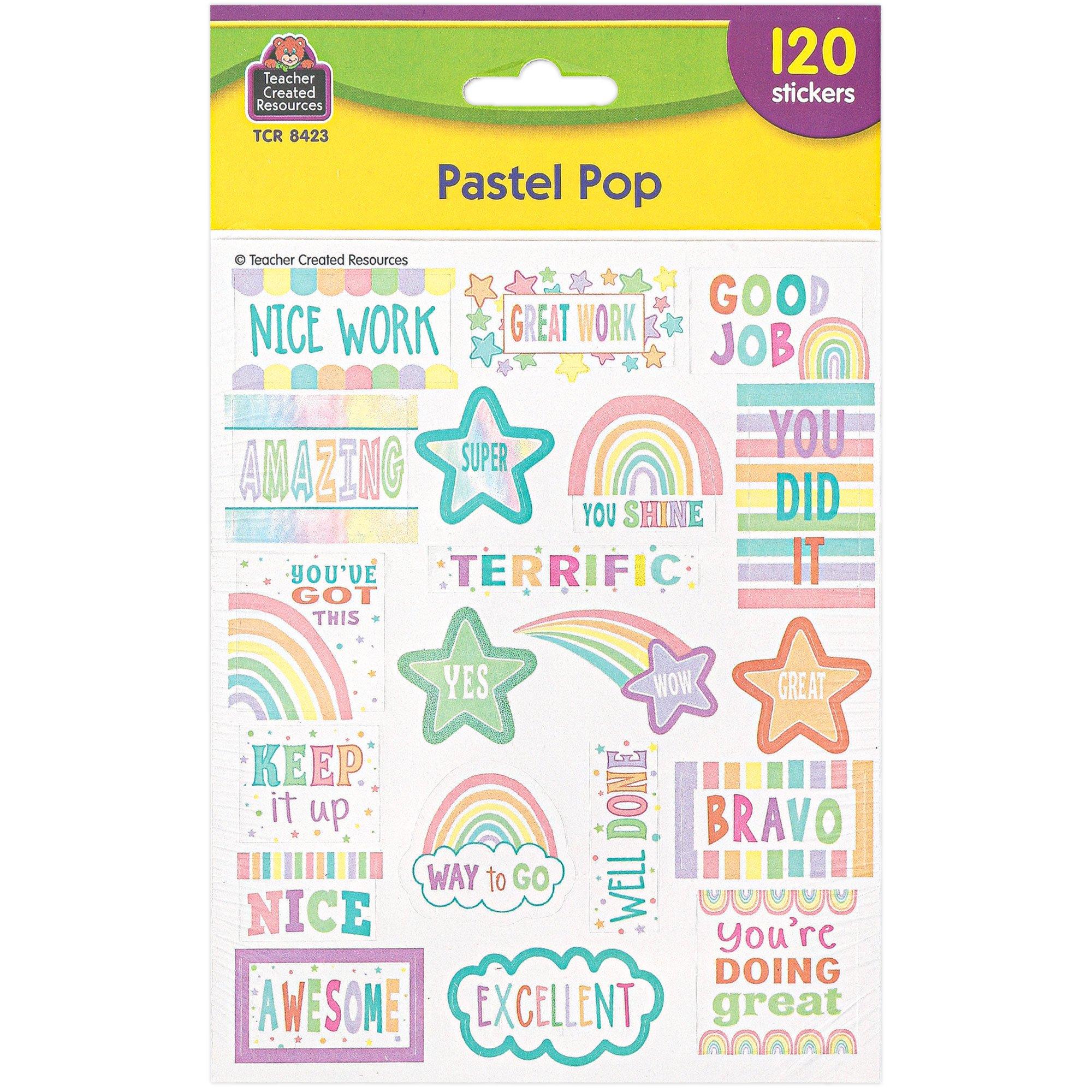 Pastel Pop Motivational Stickers, 120 stickers | Mardel | 4059002
