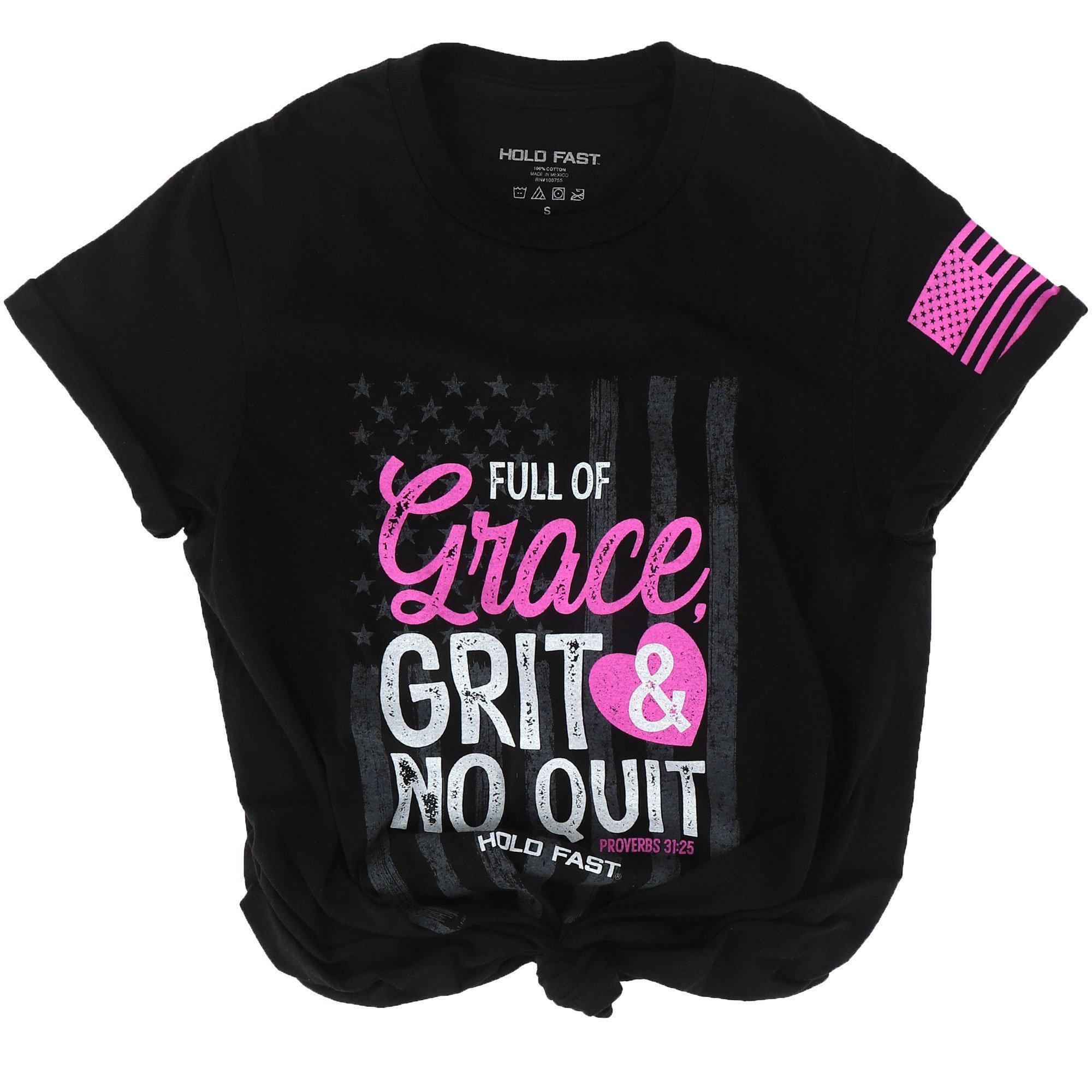 Hold Fast Grace Grit & No Quit Women's T-Shirt, S-3XL | Mardel | 4074514