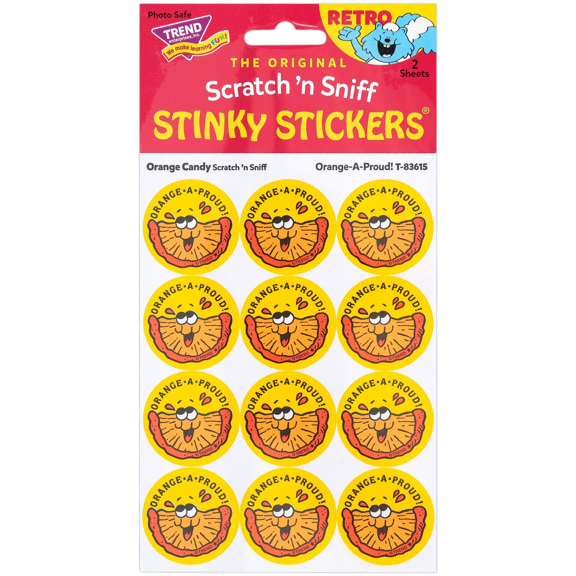 Retro Orange Scratch 'n Sniff Stinky Stickers, 24 stickers | Mardel ...