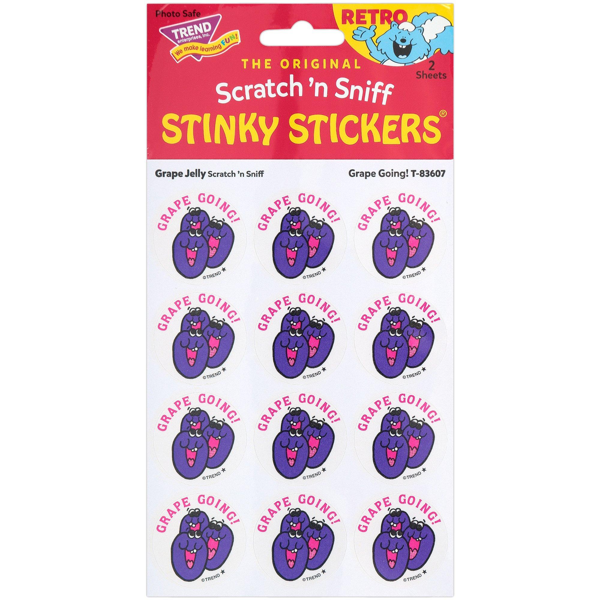 Retro Grape Going Scratch 'n Sniff Stinky Stickers, 24 stickers ...
