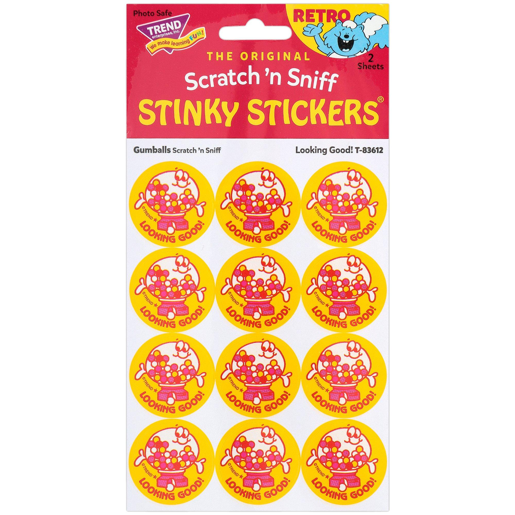 Retro Looking Good Scratch 'n Sniff Stinky Stickers, 24 stickers ...