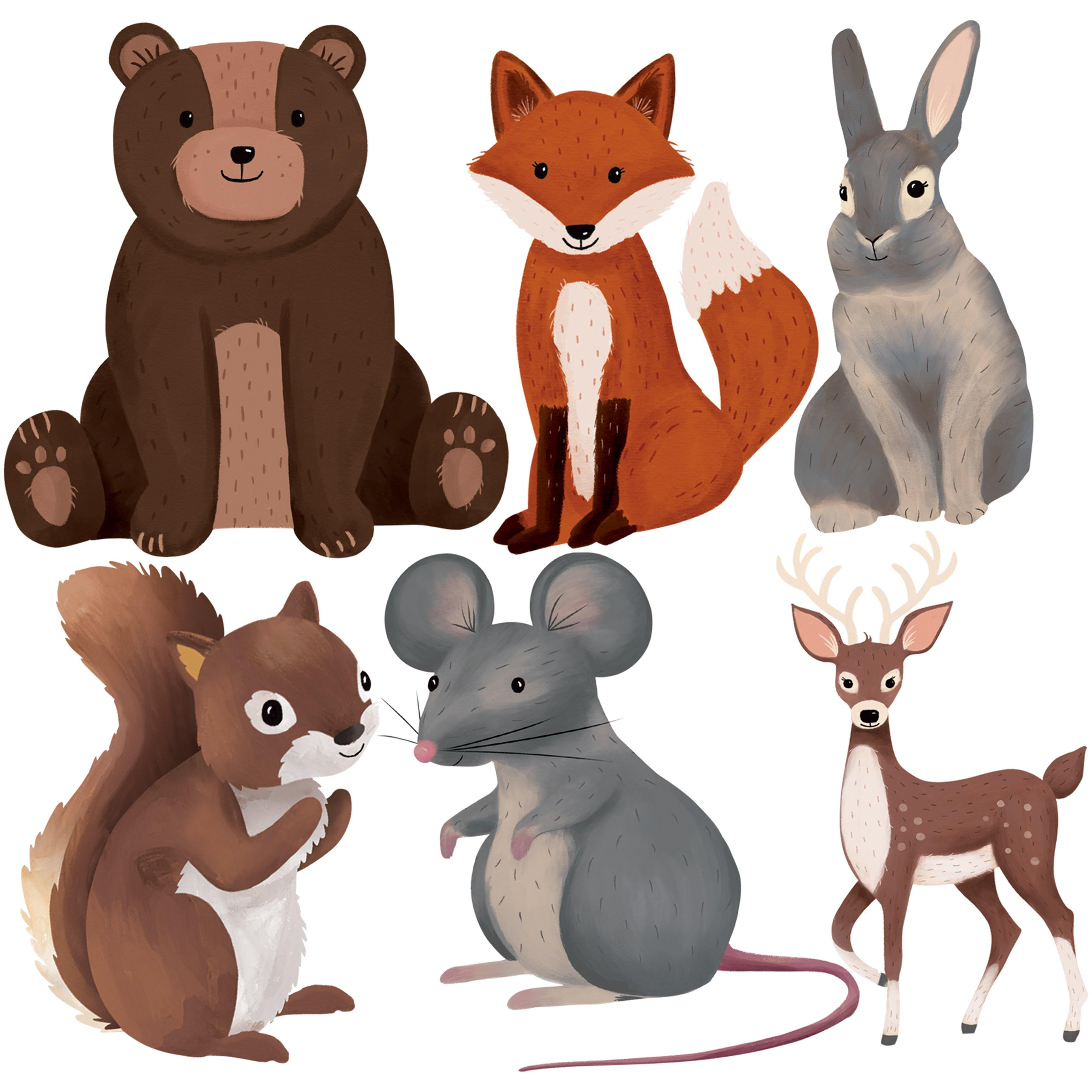 Renewing Minds, Forest Animals Mini Cutouts, 36 Pieces | Mardel | 4087649