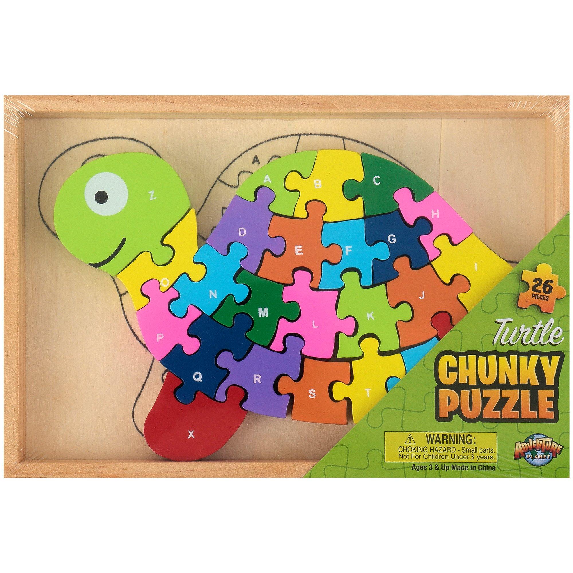 Wood Turtle Letter Puzzle, 26 Pieces | Mardel | 4088753
