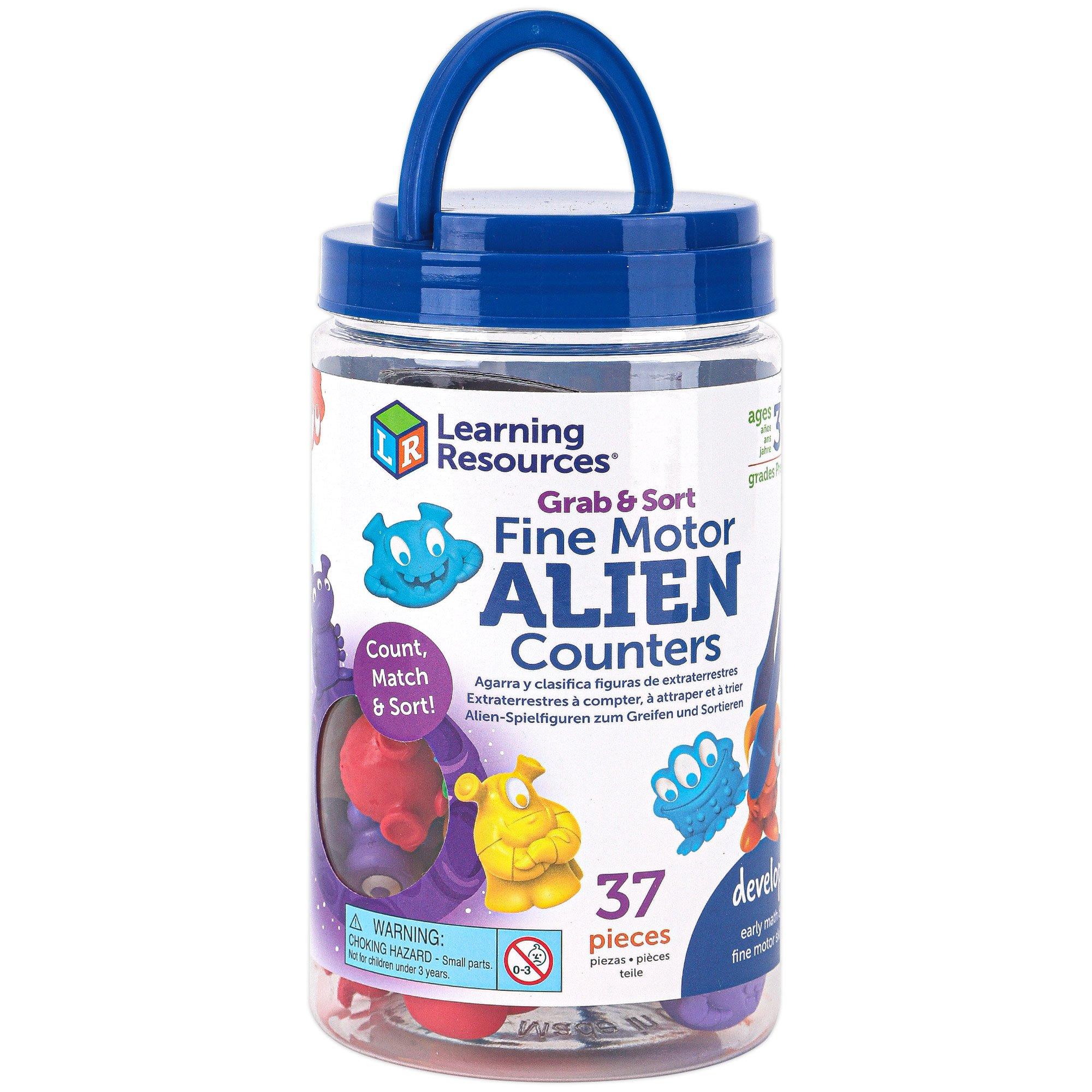 Grab & Sort Alien Counters, 37 pieces, Ages 3 & Older | Mardel | 4090585