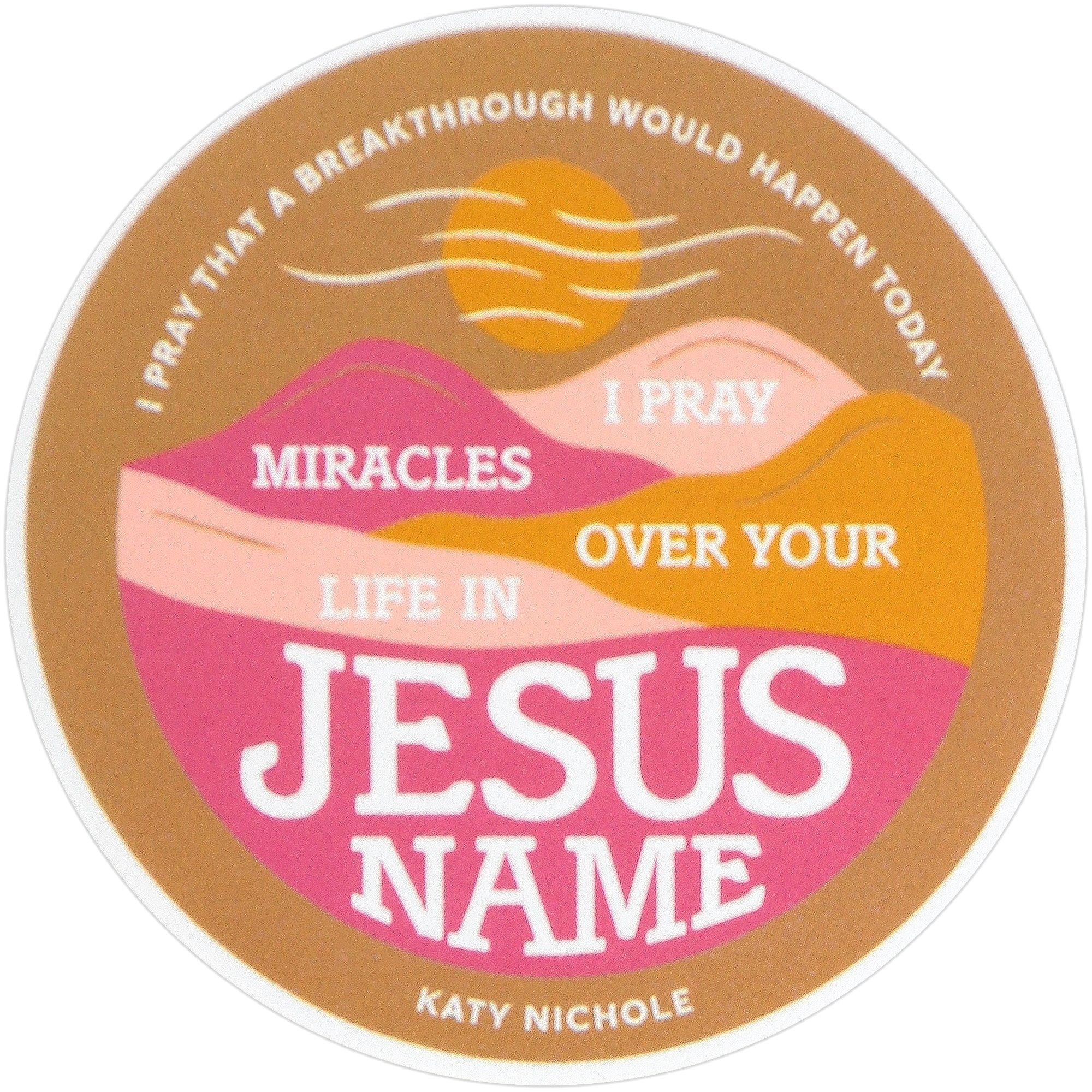 Katy Nichole Jesus Name Sticker, 3 inches | Mardel | 4104923