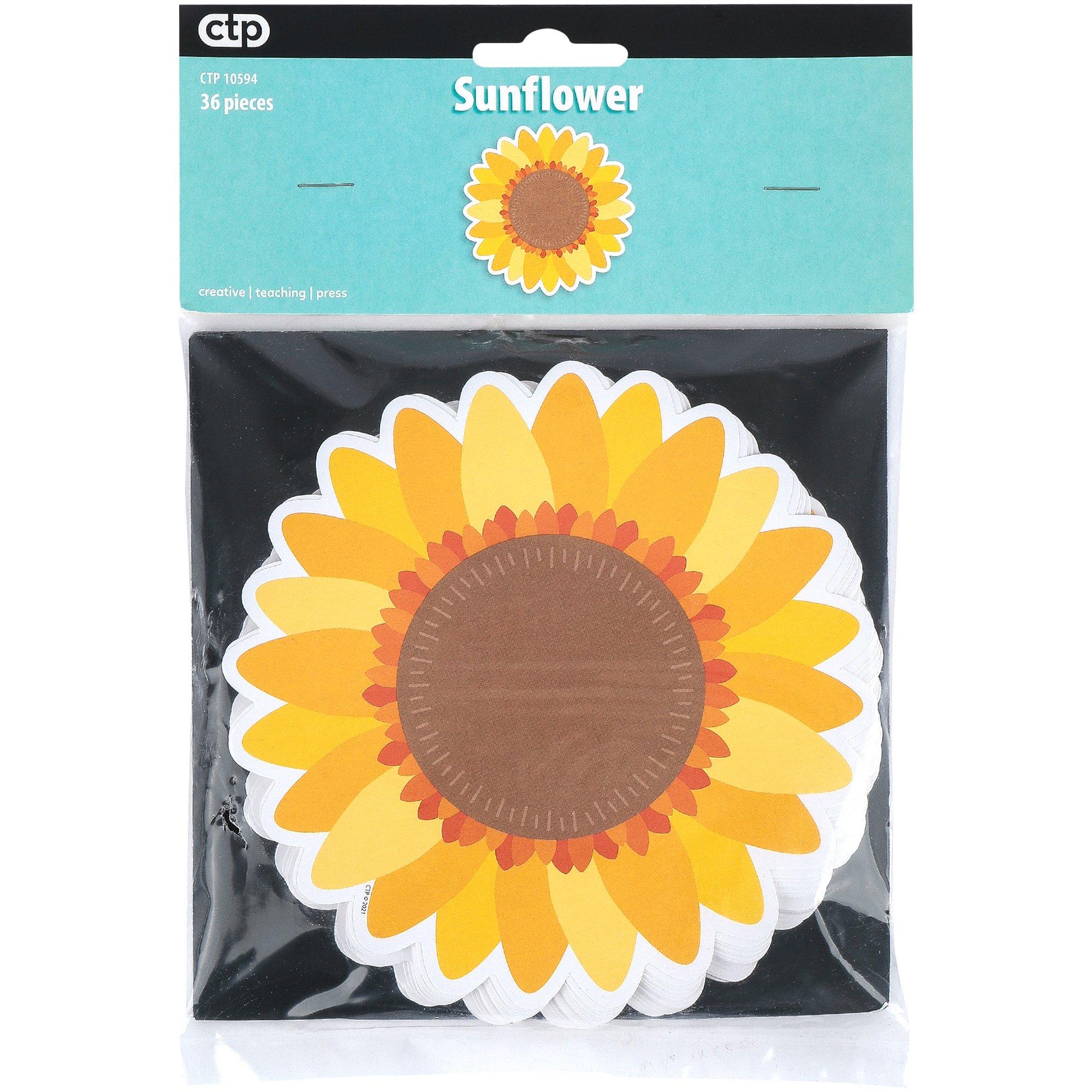 Sunflower Designer Cut-Outs, 6 Inches, 36 Count | Mardel | 4119194