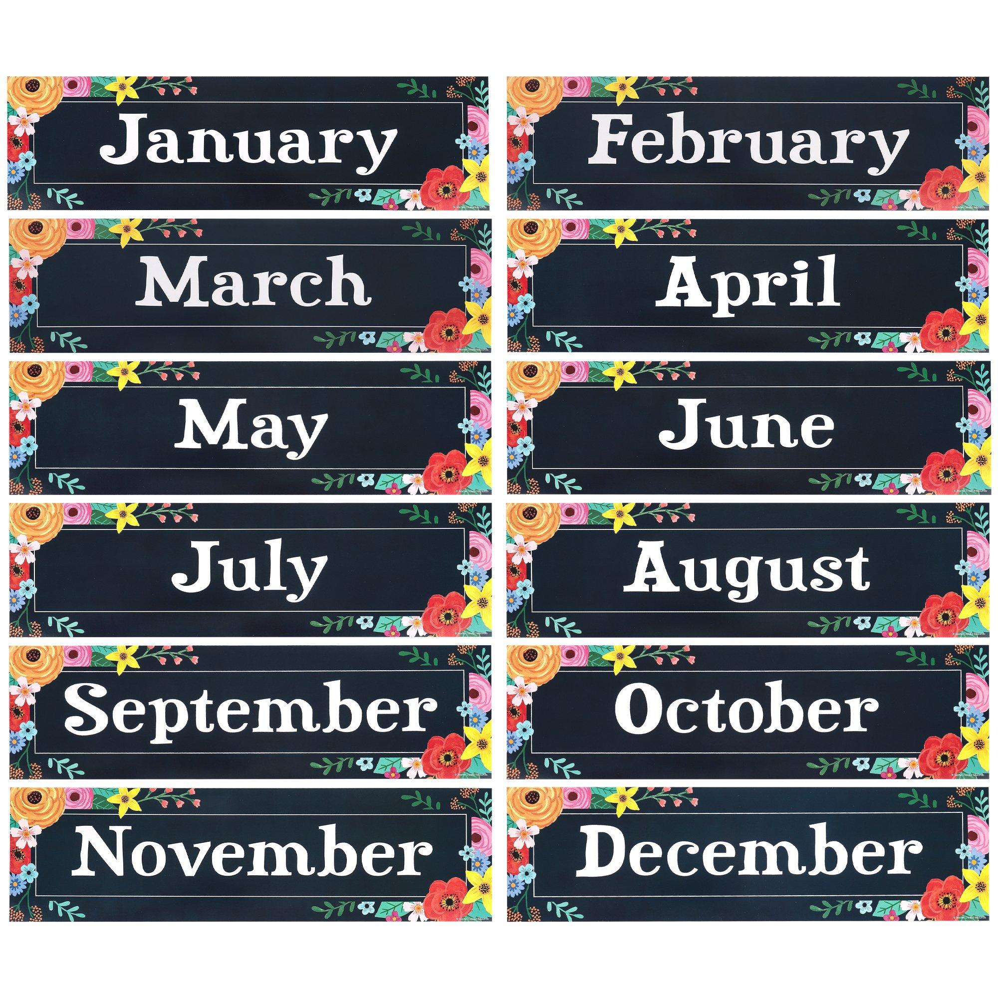Wildflowers Month Headers, 12 Pieces | Mardel | 4119277