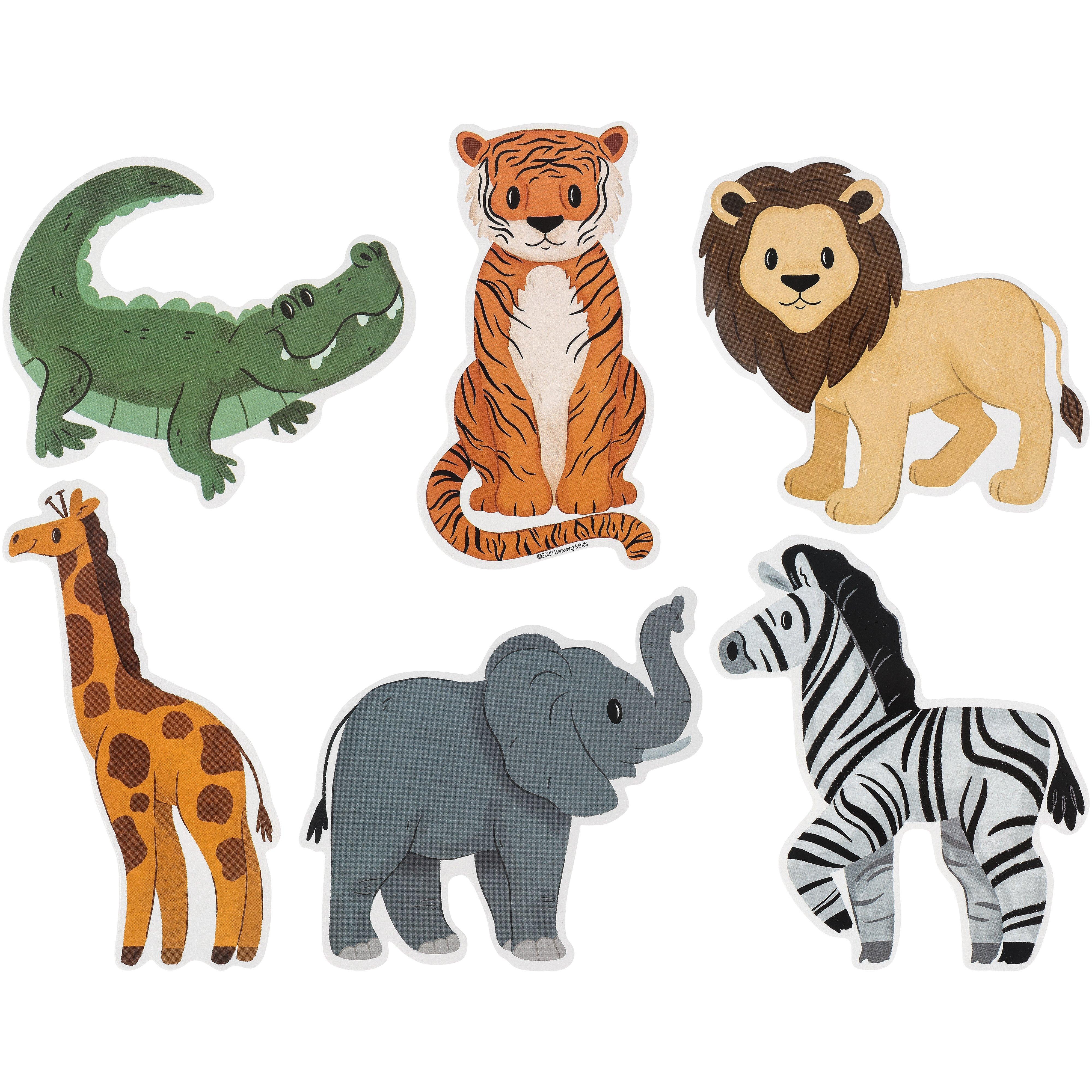Renewing Minds, Zoo Animal Large Cutouts, 36 count | Mardel | 4121604