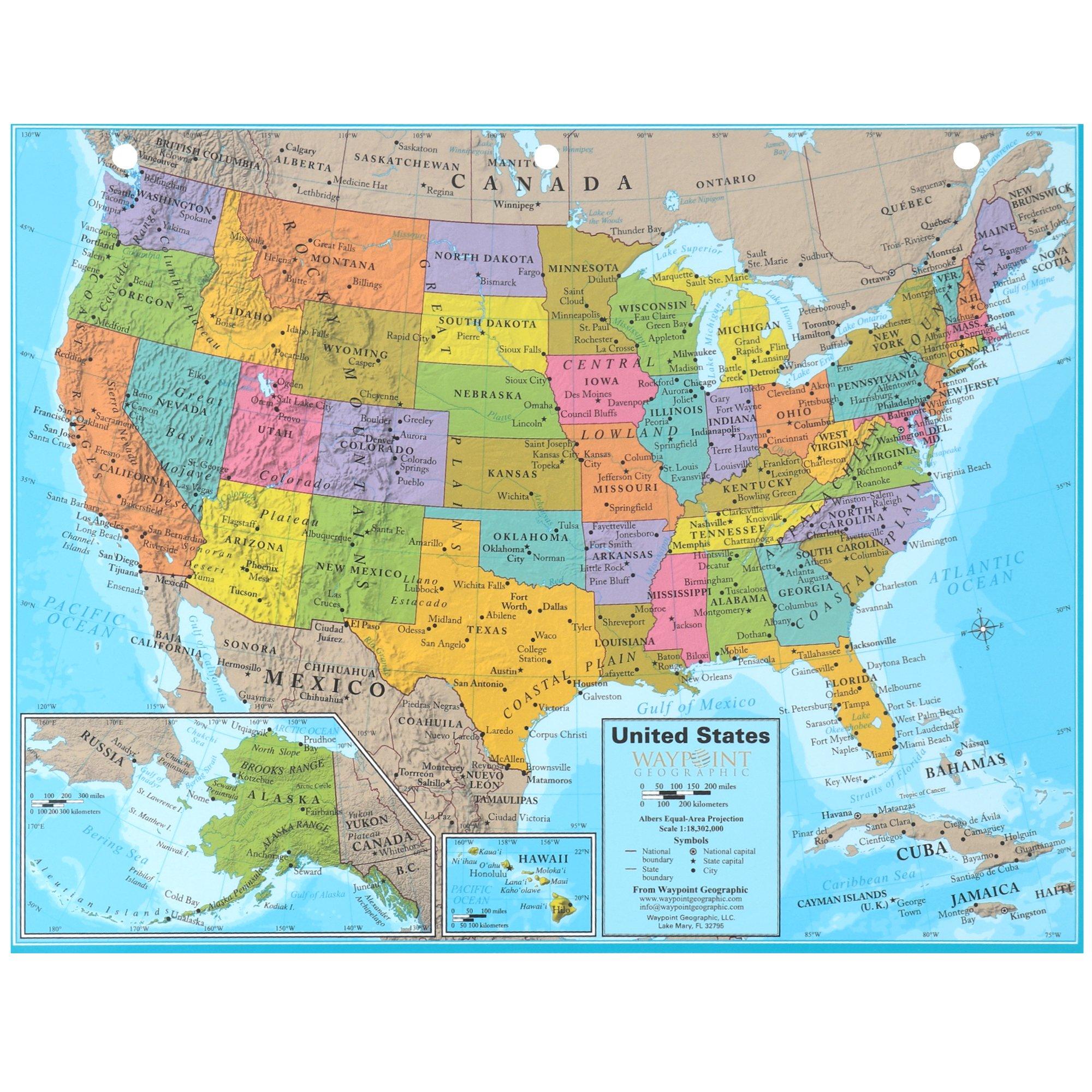 USA & World Notebook Map, 8 1/2 x 11 Inches | Mardel | 4123394