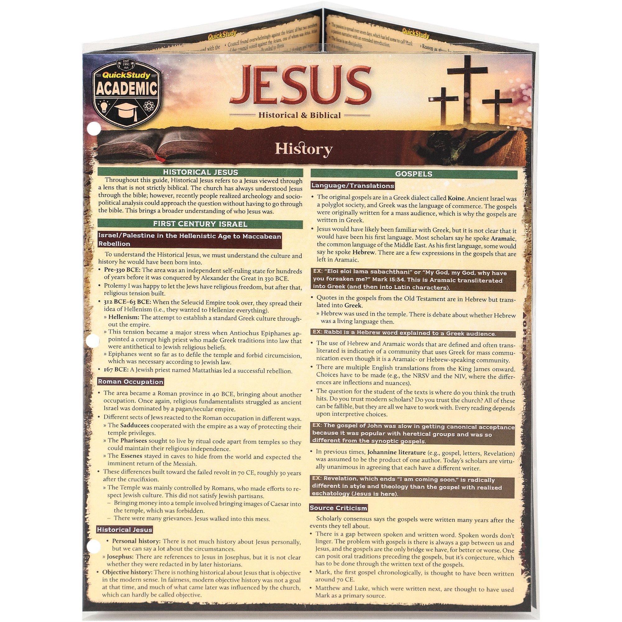 Jesus Historical & Biblical Quick Study Guide | Mardel | 4125001