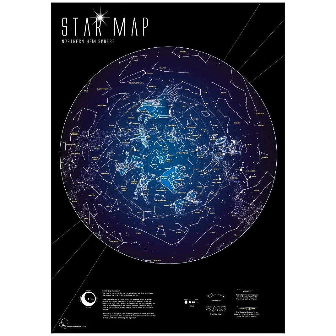 Glow in the Dark Star Map, 22 x 33 inches | Mardel | 4129318