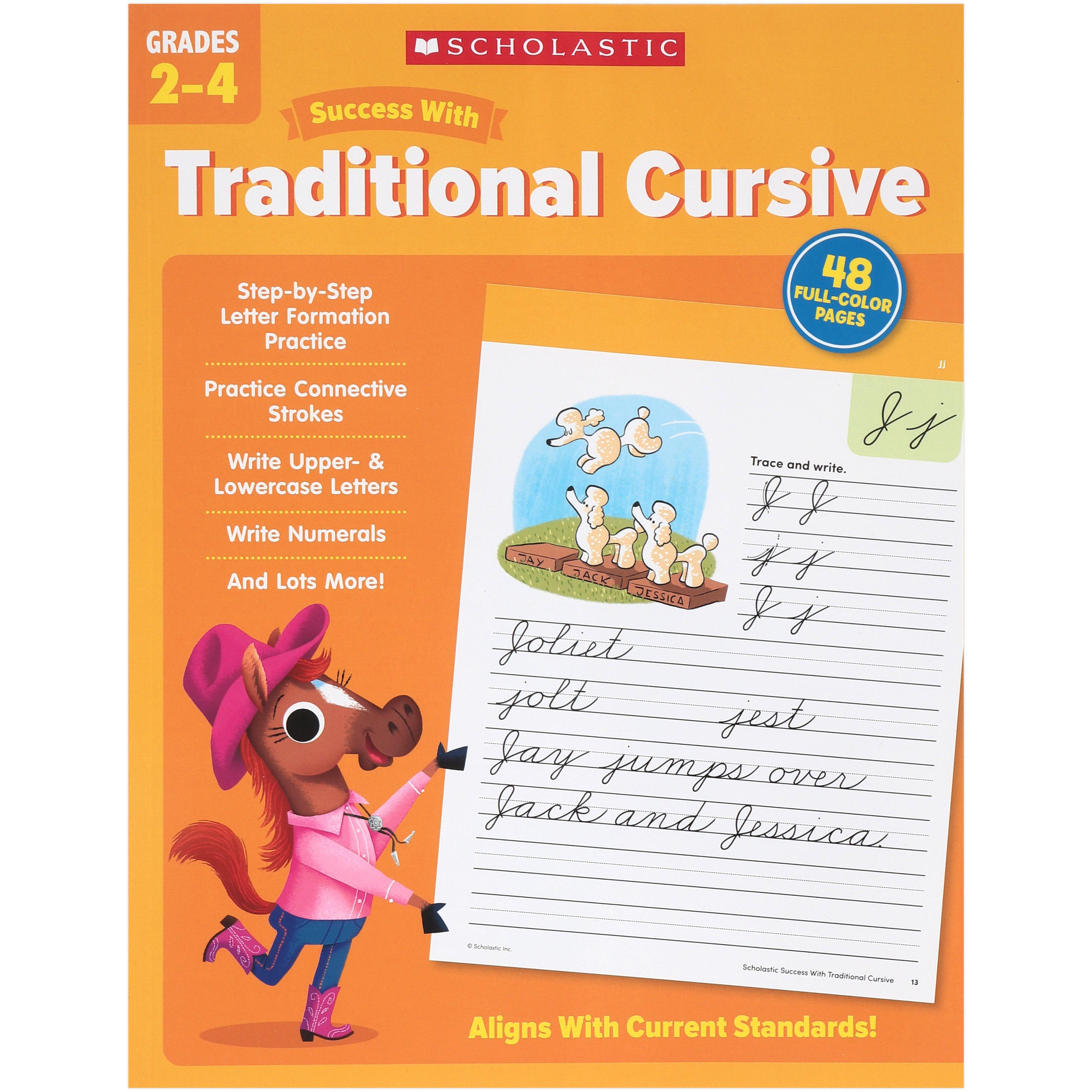 Scholastic Success With Traditional Cursive Activity Book, Grade 2-4 ...