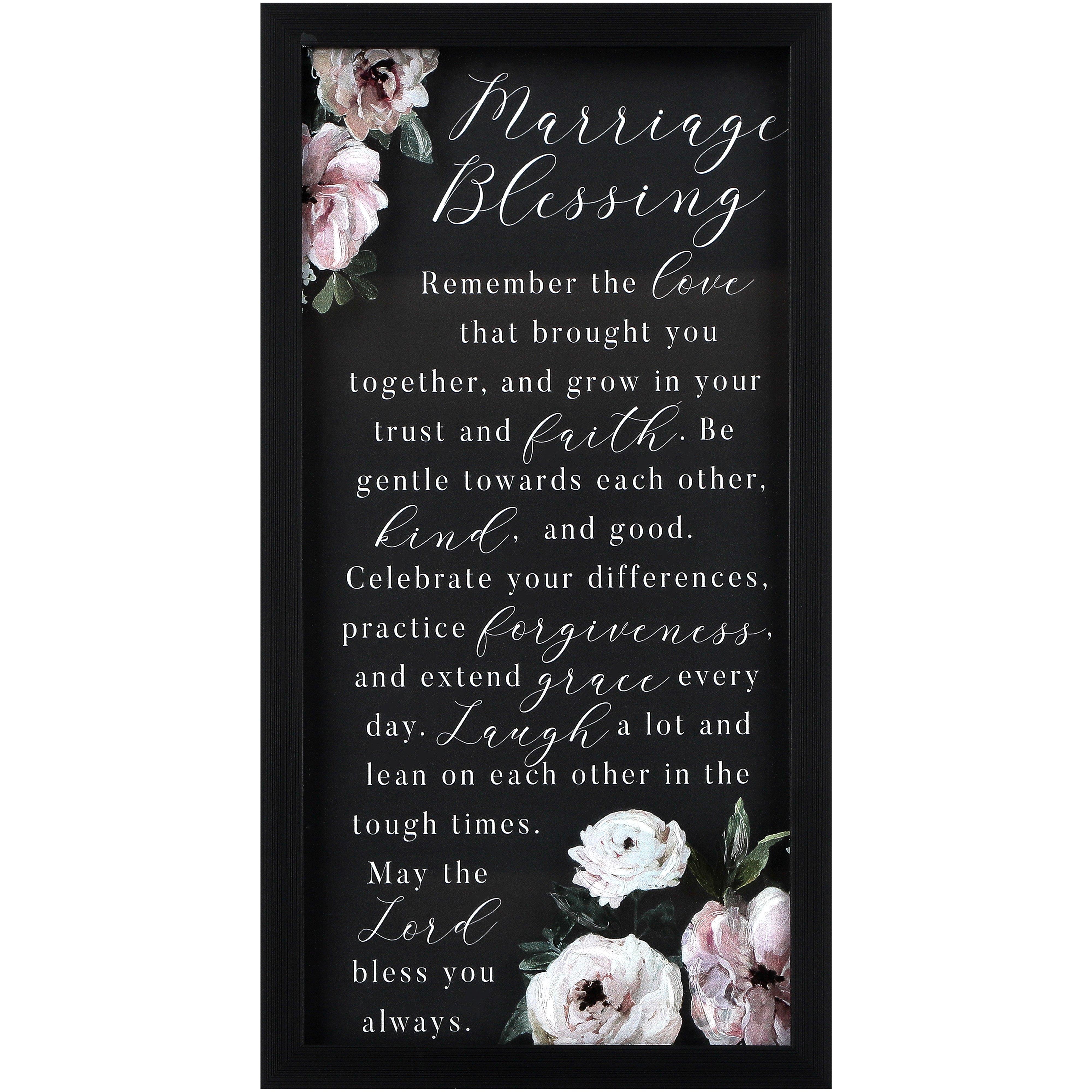 Marriage Blessing Framed Art, by Renewing Faith, 16 x 8.5 Inches ...