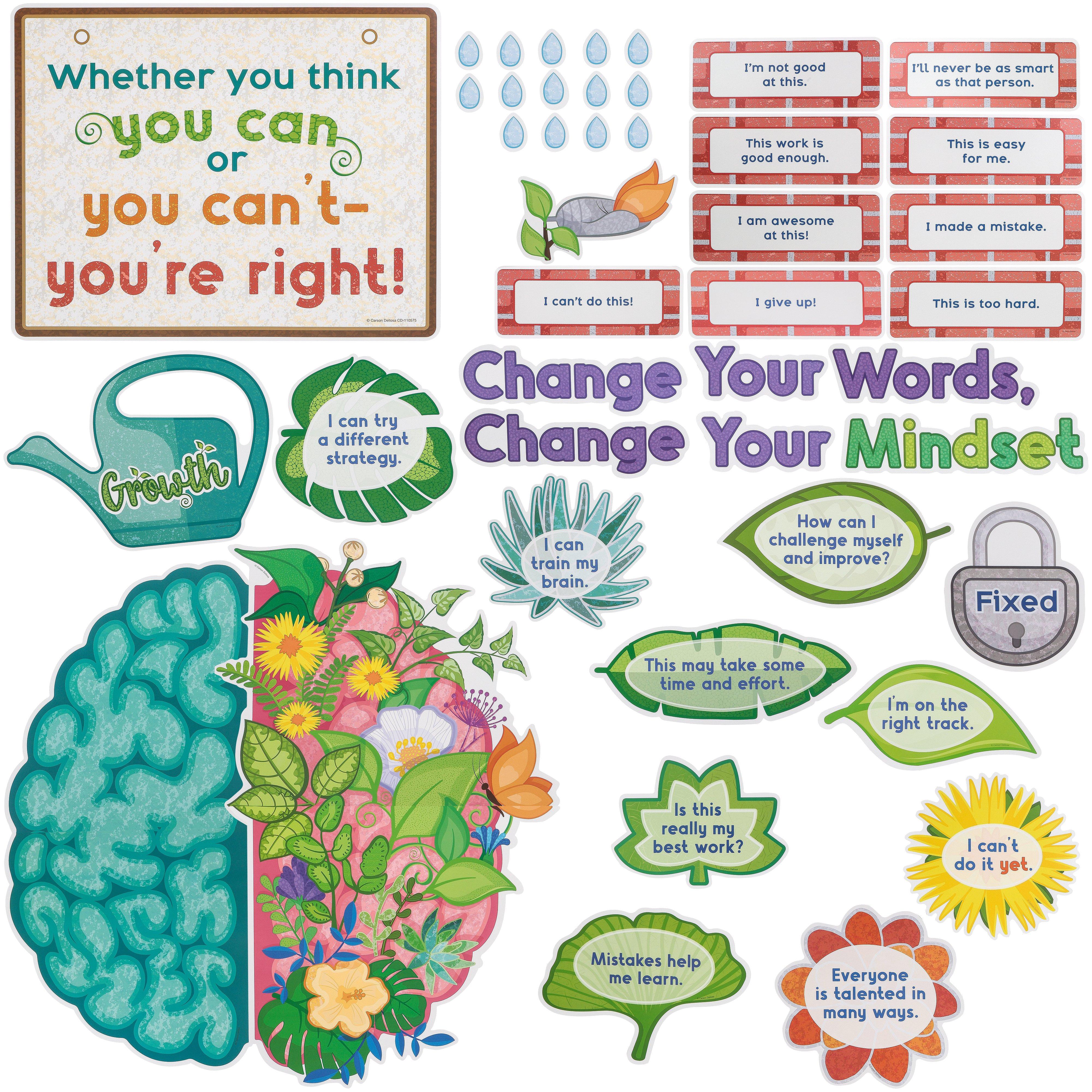 Blooming Mindset Bulletin Board Set, 47 pieces | Mardel | 4141289