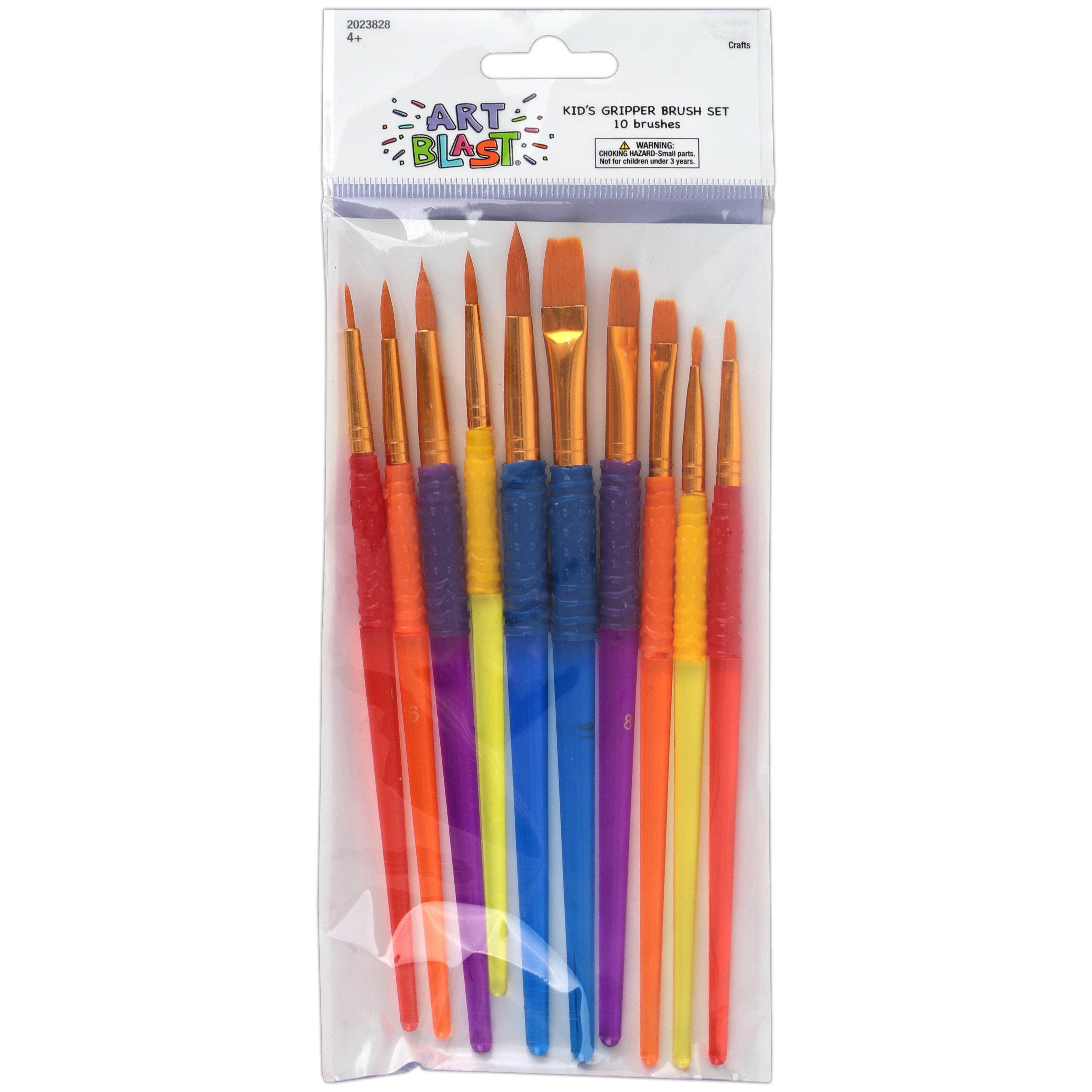 Art Blast, Kids Gripper Paintbrush Set, 10 Piece | Mardel | 4141925
