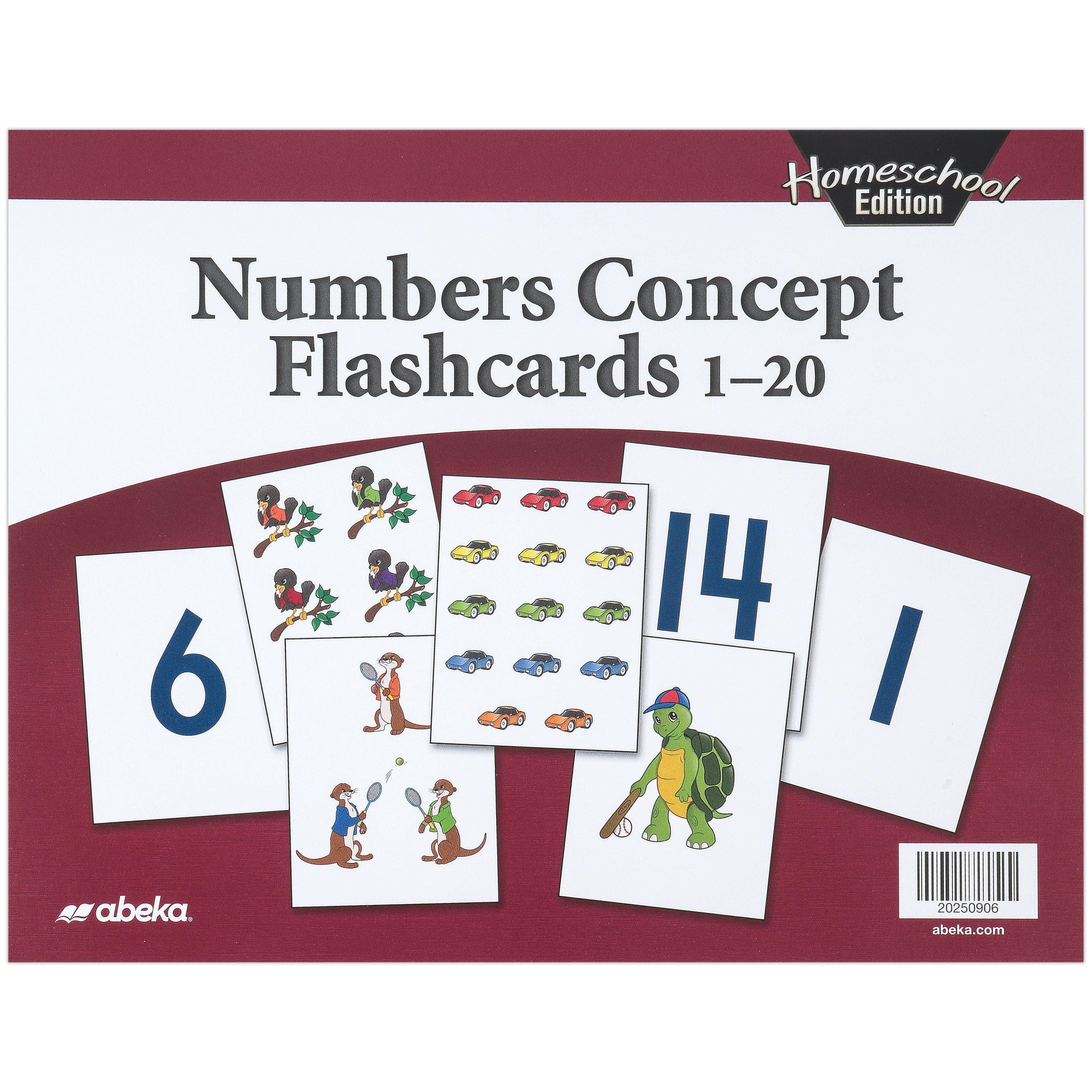 Abeka, Homeschool Numbers Concept Flashcards 1-20, Preschool-K5 ...