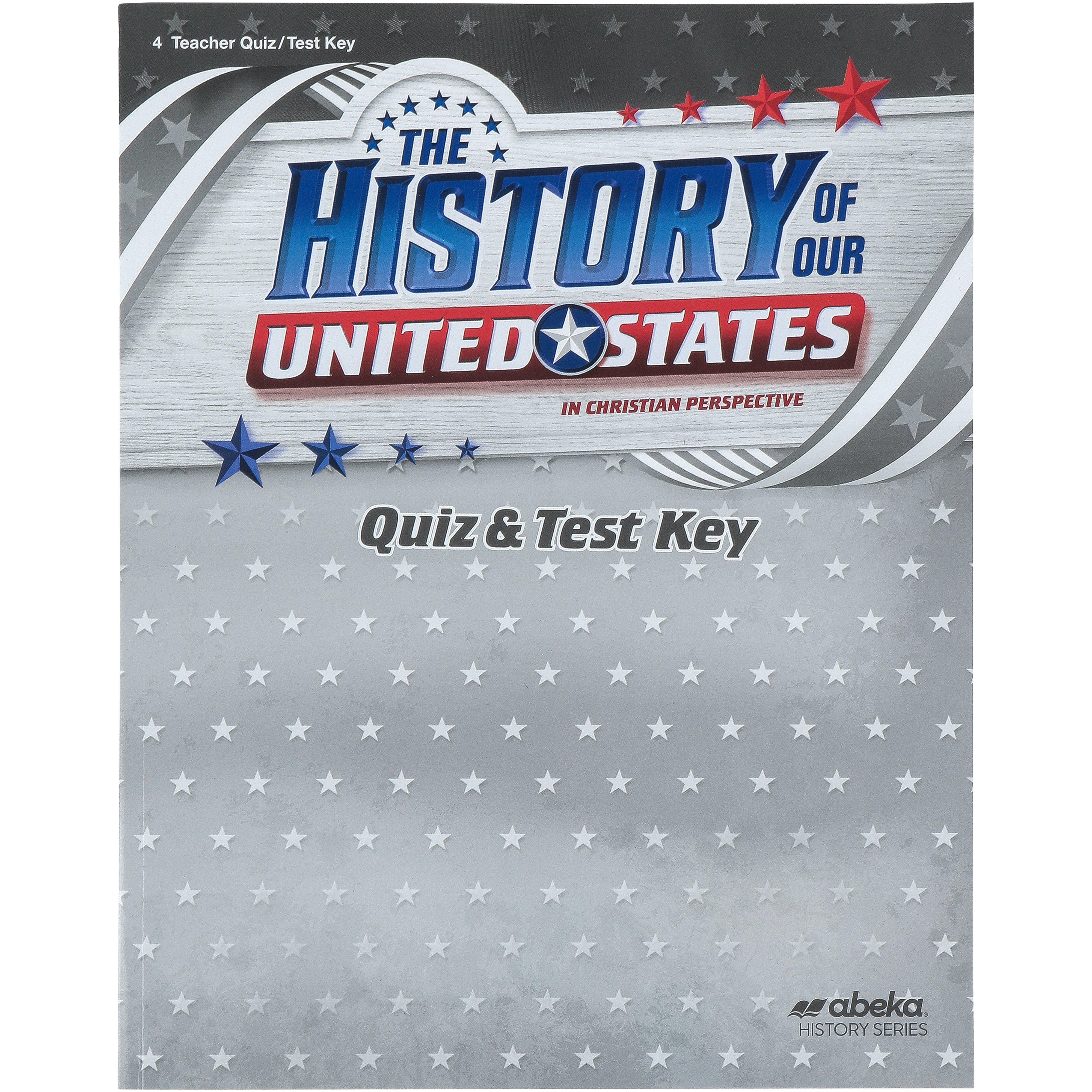 Abeka, History of Our United States Quiz & Test Key, Grade 4 | Mardel ...