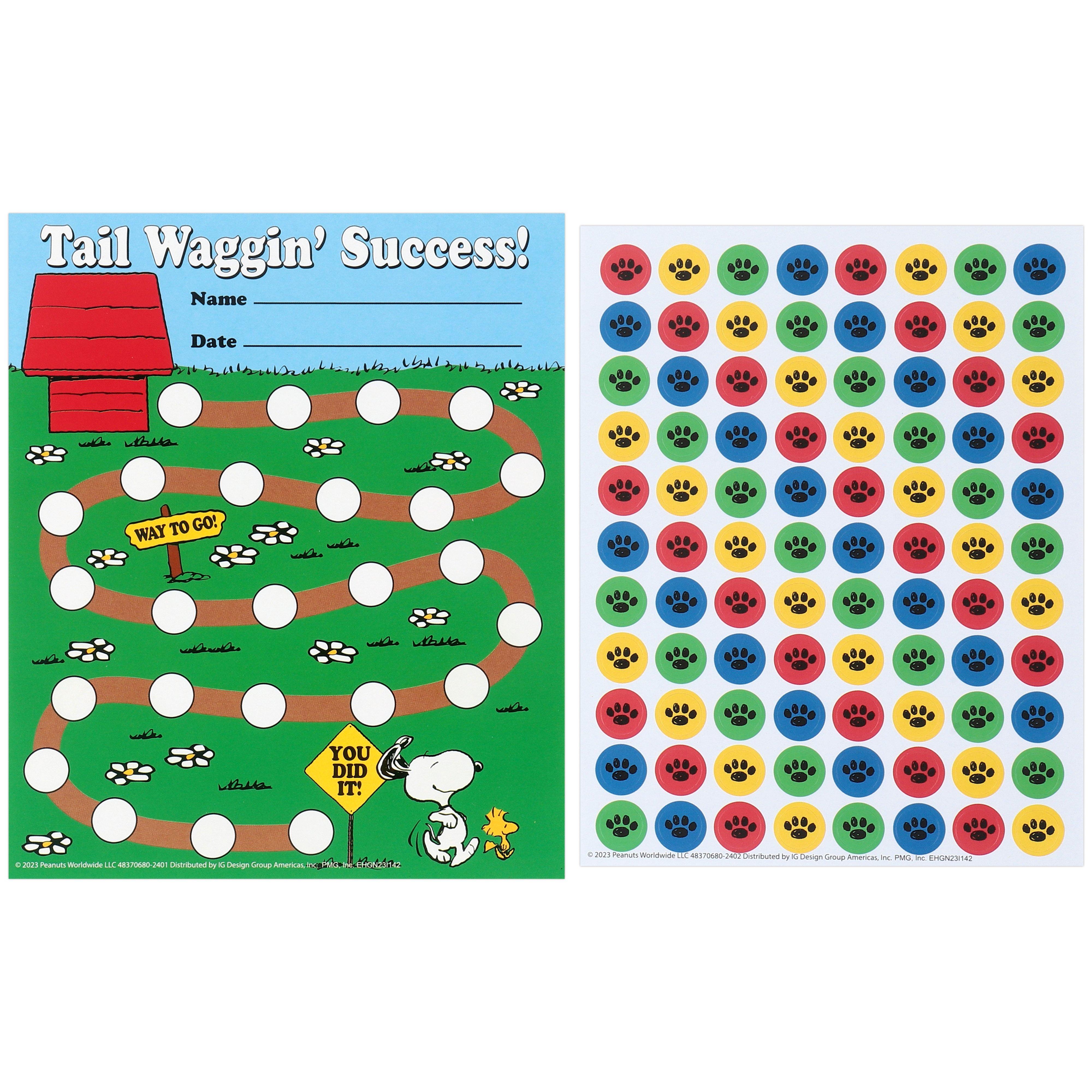 Peanuts Snoopy Mini Incentive Charts & Stickers, 36 Charts, 880 ...