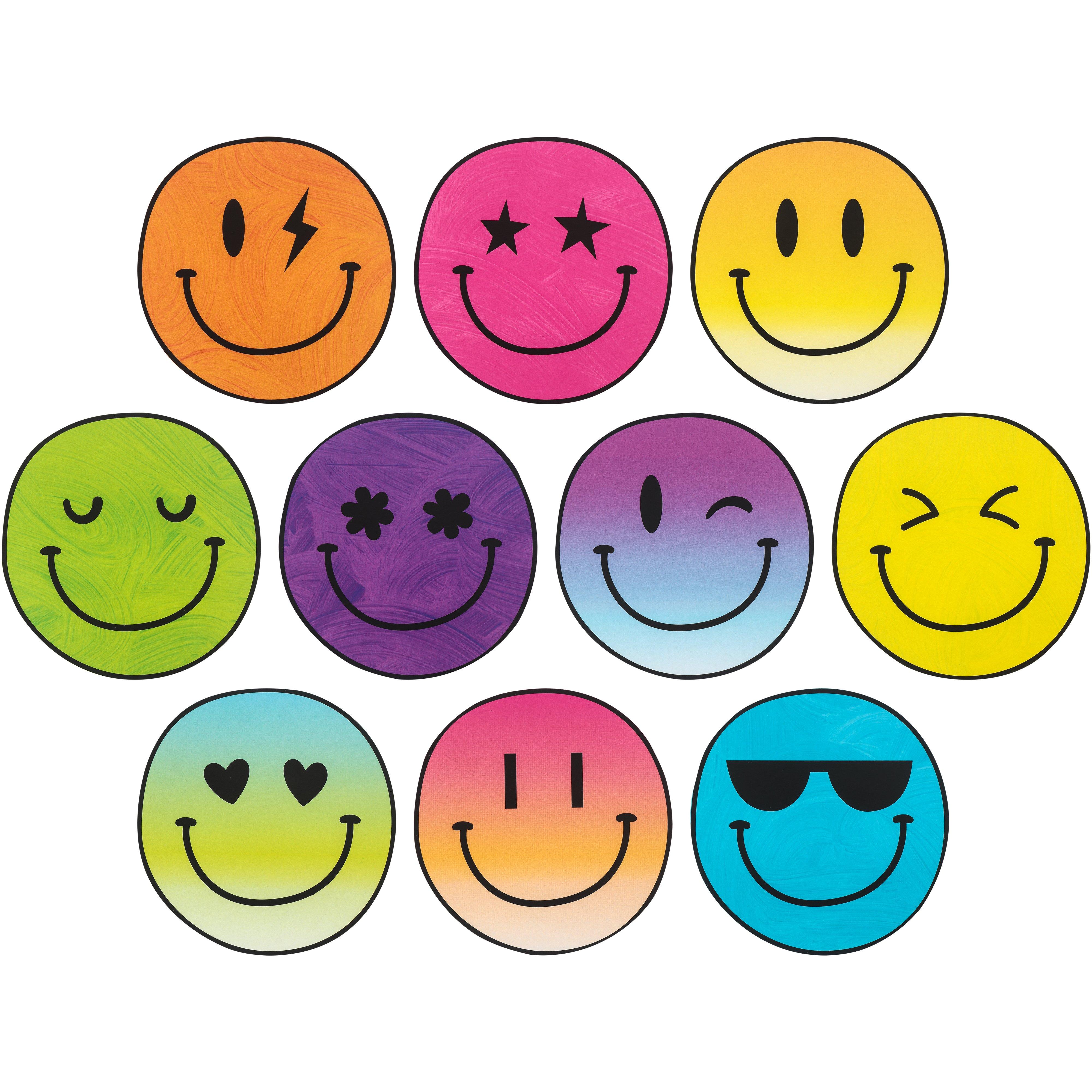 Teacher Created Resources, Brights Smiley Face Accents, 30 Pieces ...