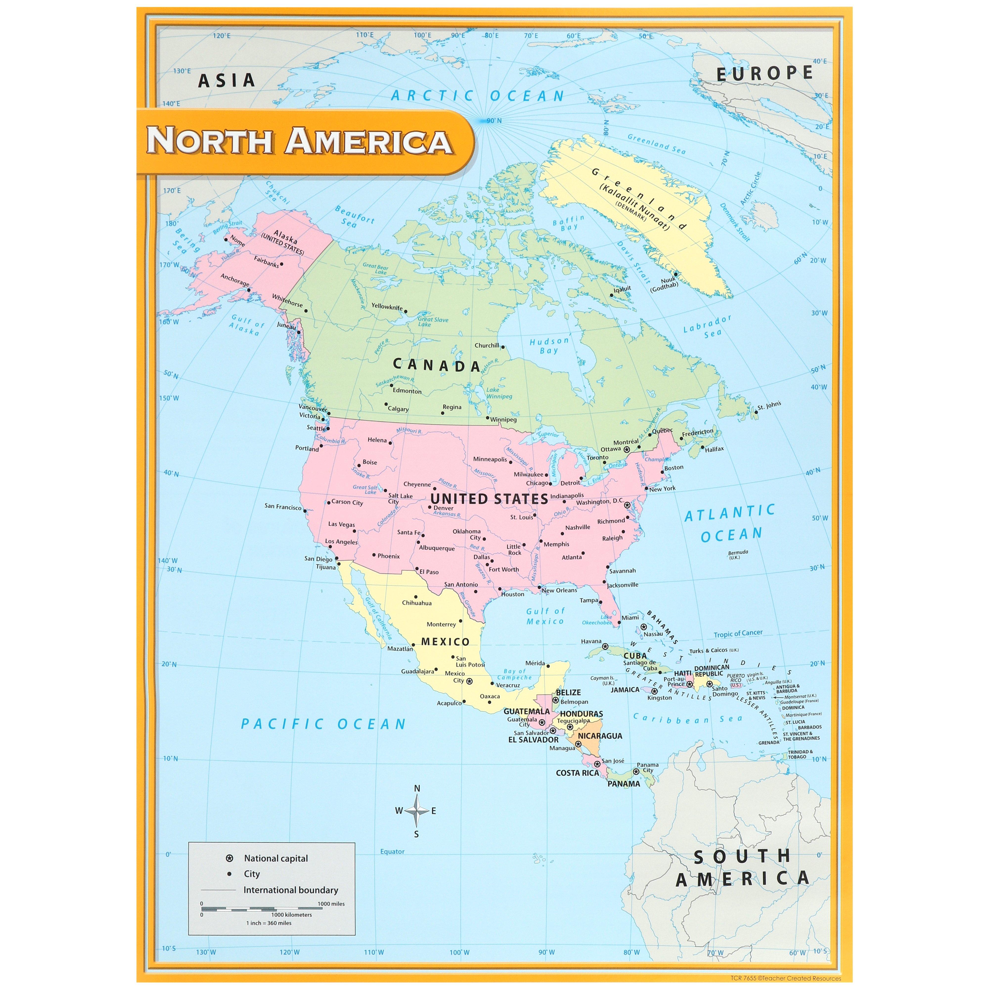 North America Map Chart, 17 x 22 inches | Mardel | 4149571
