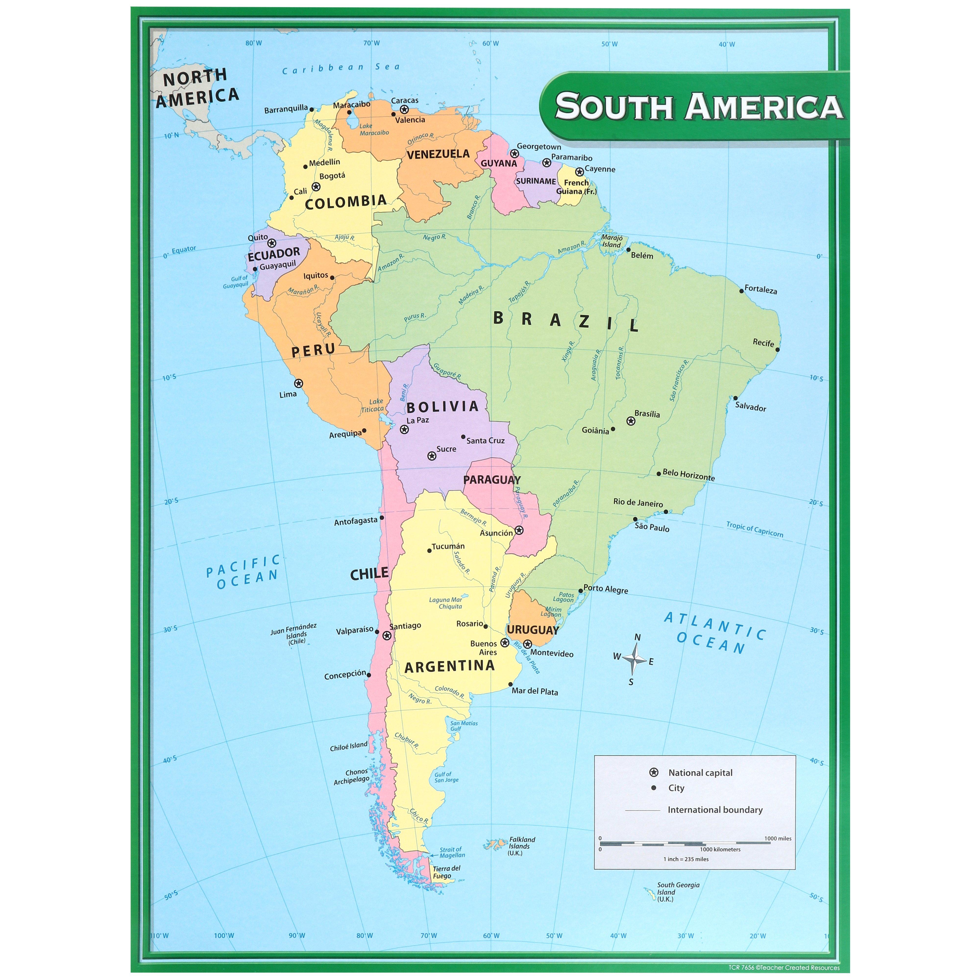 South America Map Chart, 17 x 22 inches | Mardel | 4149597