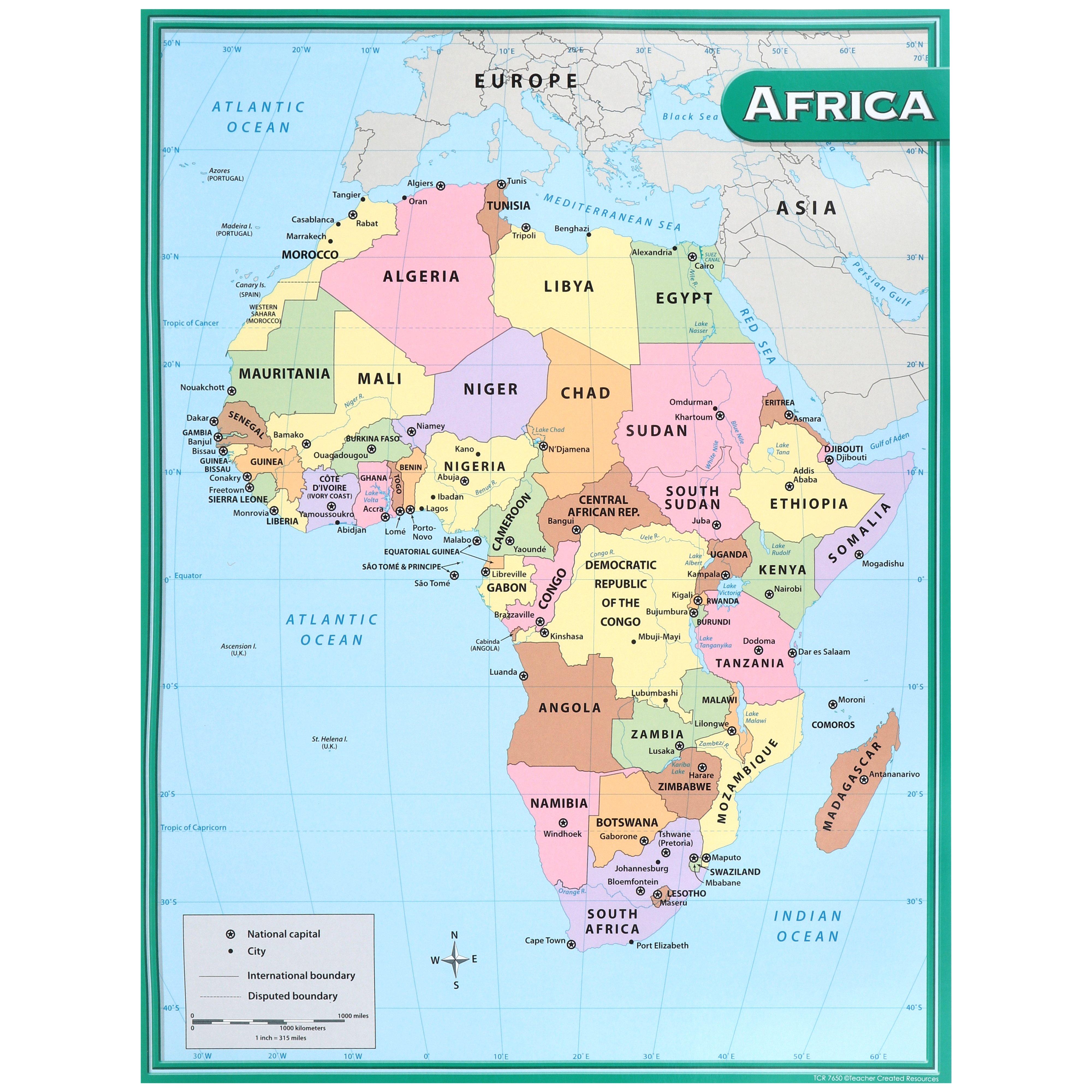 Africa Map Chart, 17 x 22 inches | Mardel | 4149605