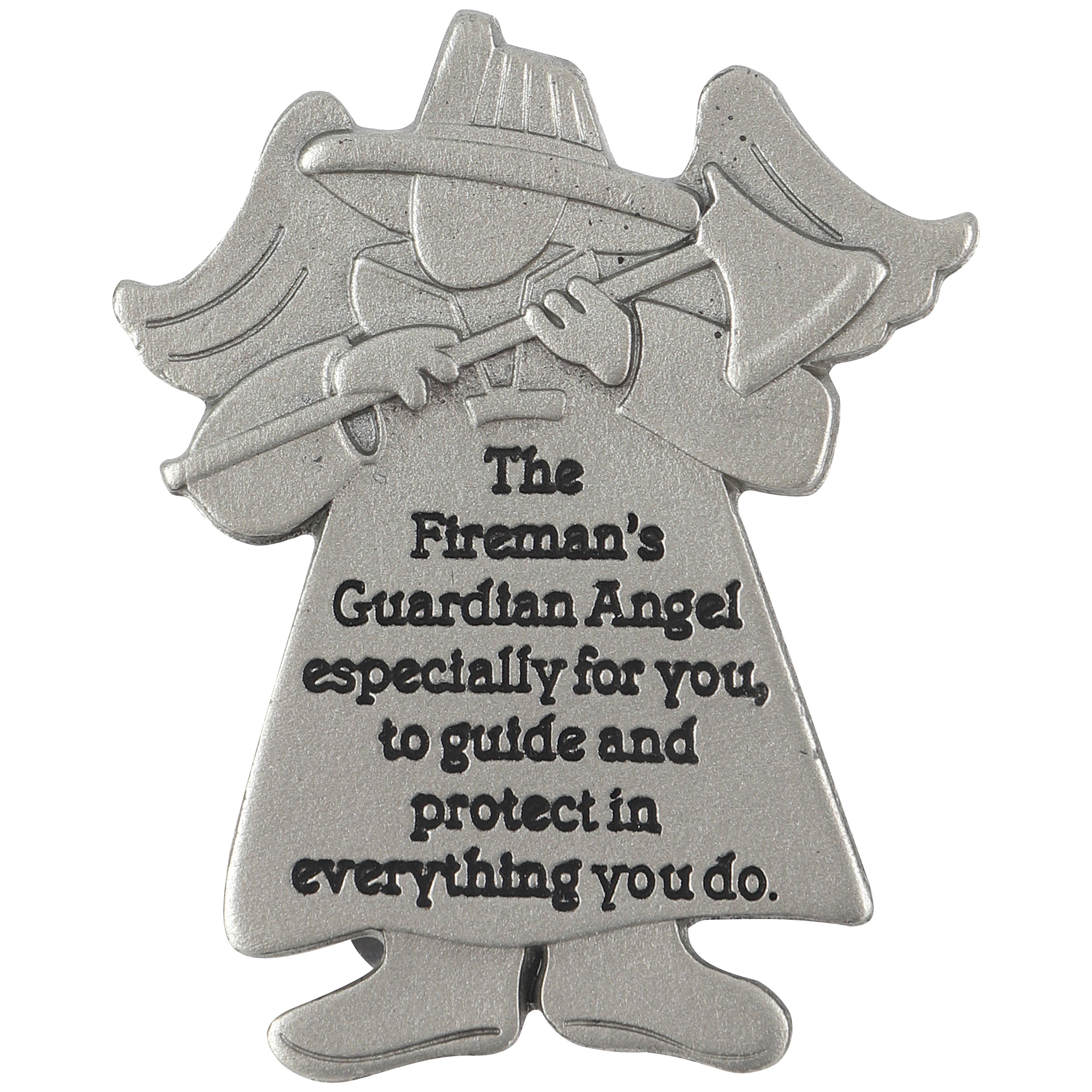 Abbey & CA Gift, Firefighter Guardian Angel Visor Clip, 2 Inches ...