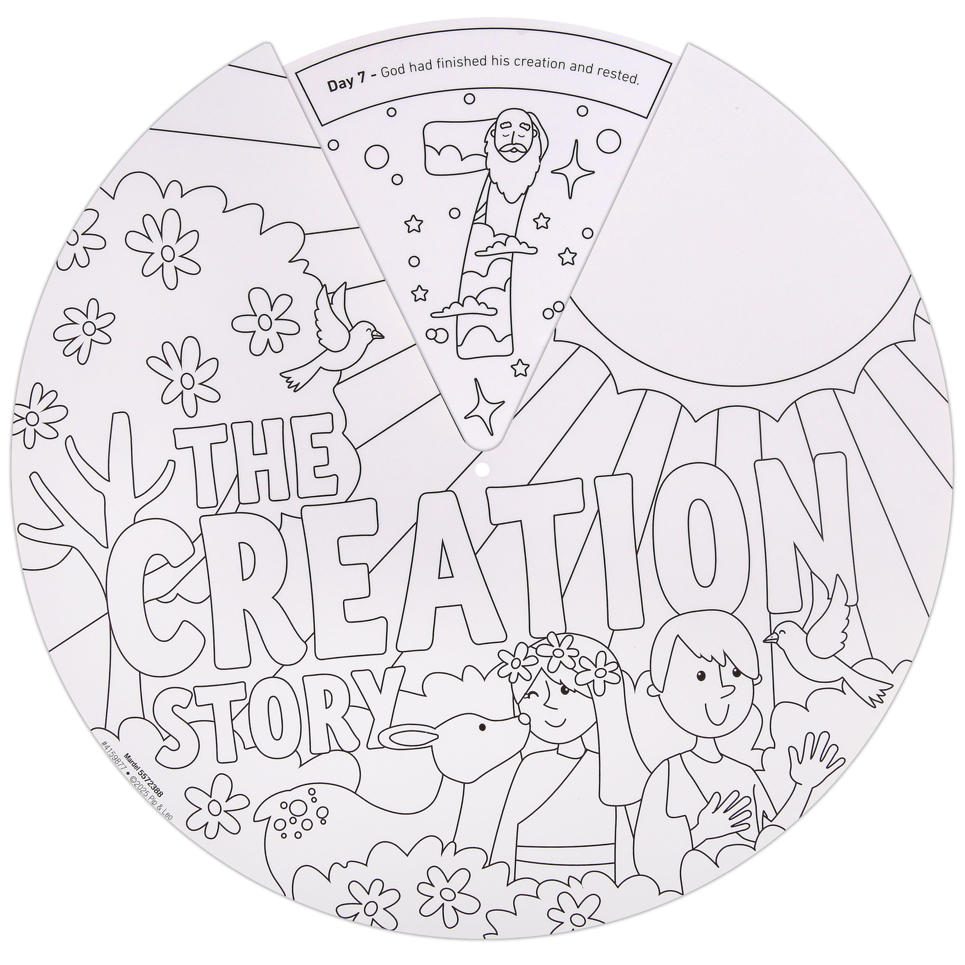 Color Me Wheel Creation Story Craft Kit, by Pip & Leo, 12 count, 9 ...