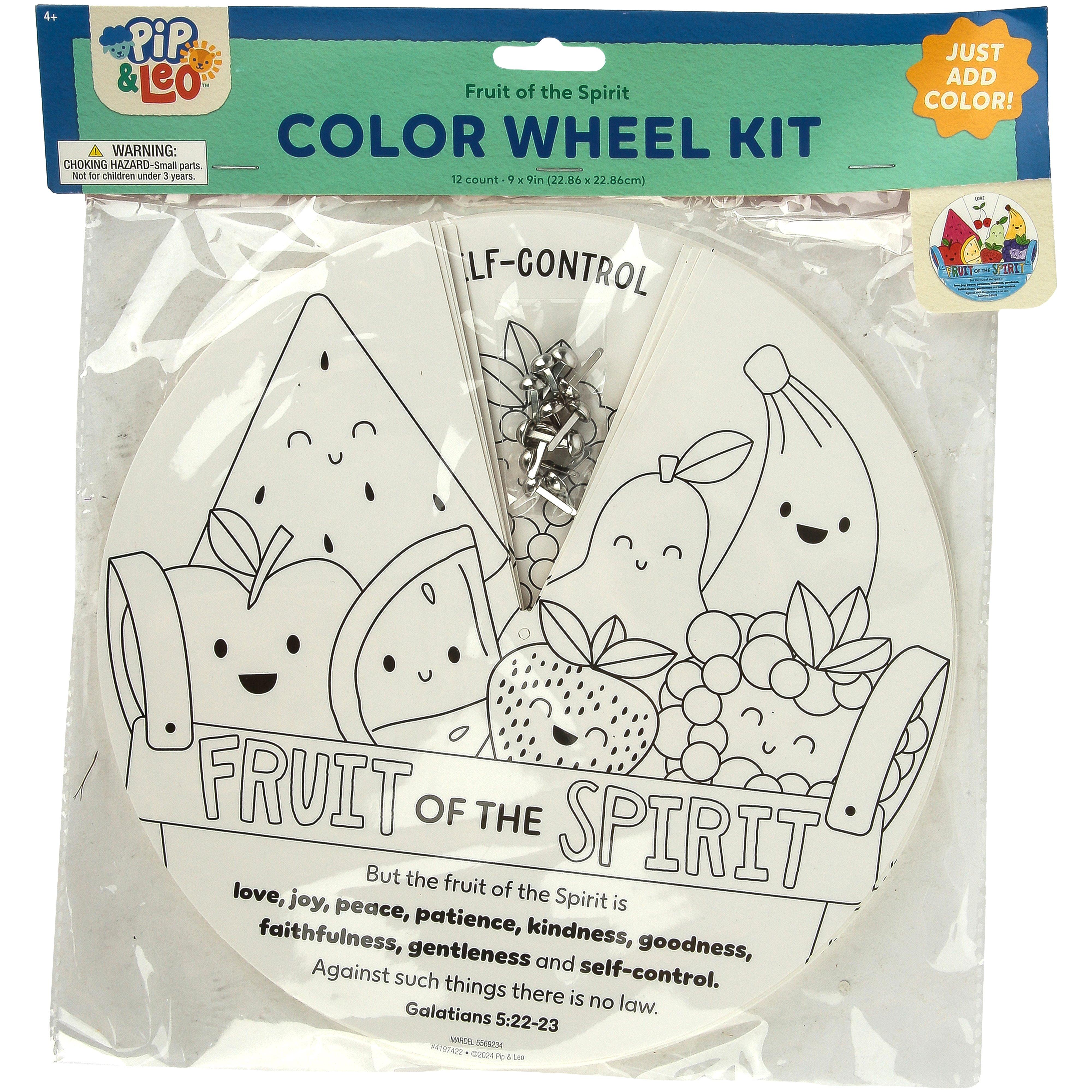 Galatians 5:22 Fruit of the Spirit Color Wheel Kit, by Pip & Leo, 12 ...
