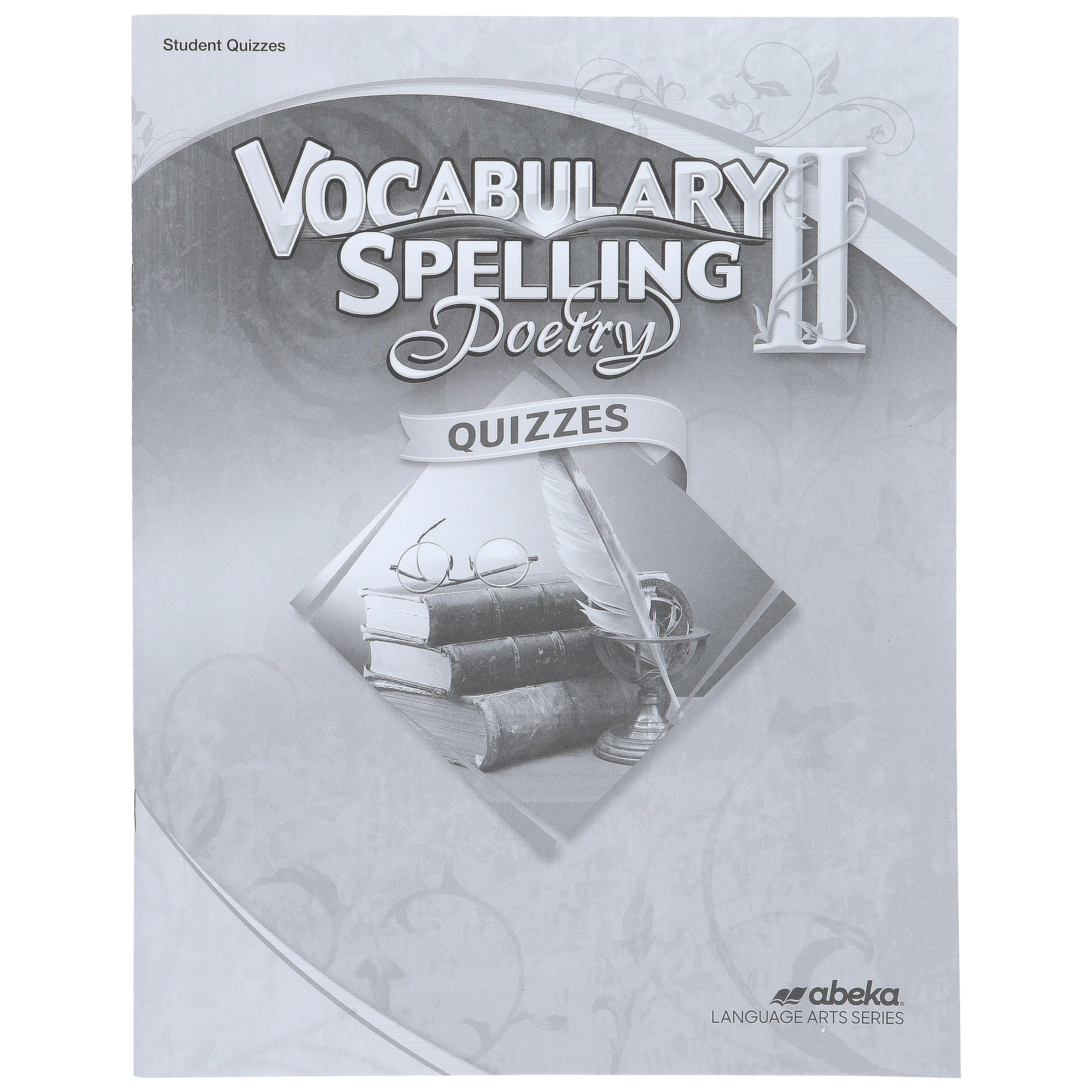 Abeka Vocabulary, Spelling, & Poetry 2 Quizzes & Tests, 6th Edition ...