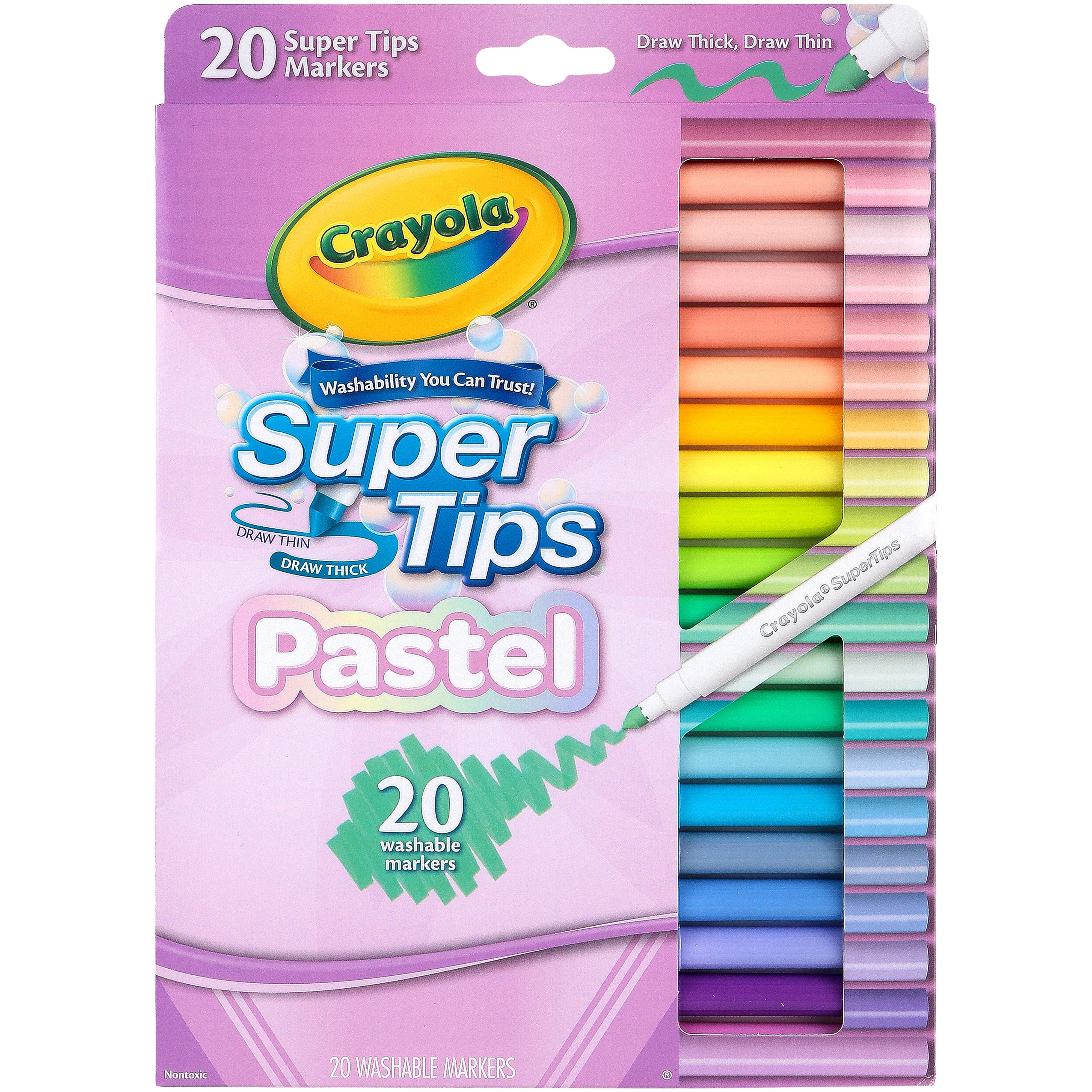 Pastel SuperTips Washable Markers, by Crayola, 20 Pieces | Mardel | 4219135