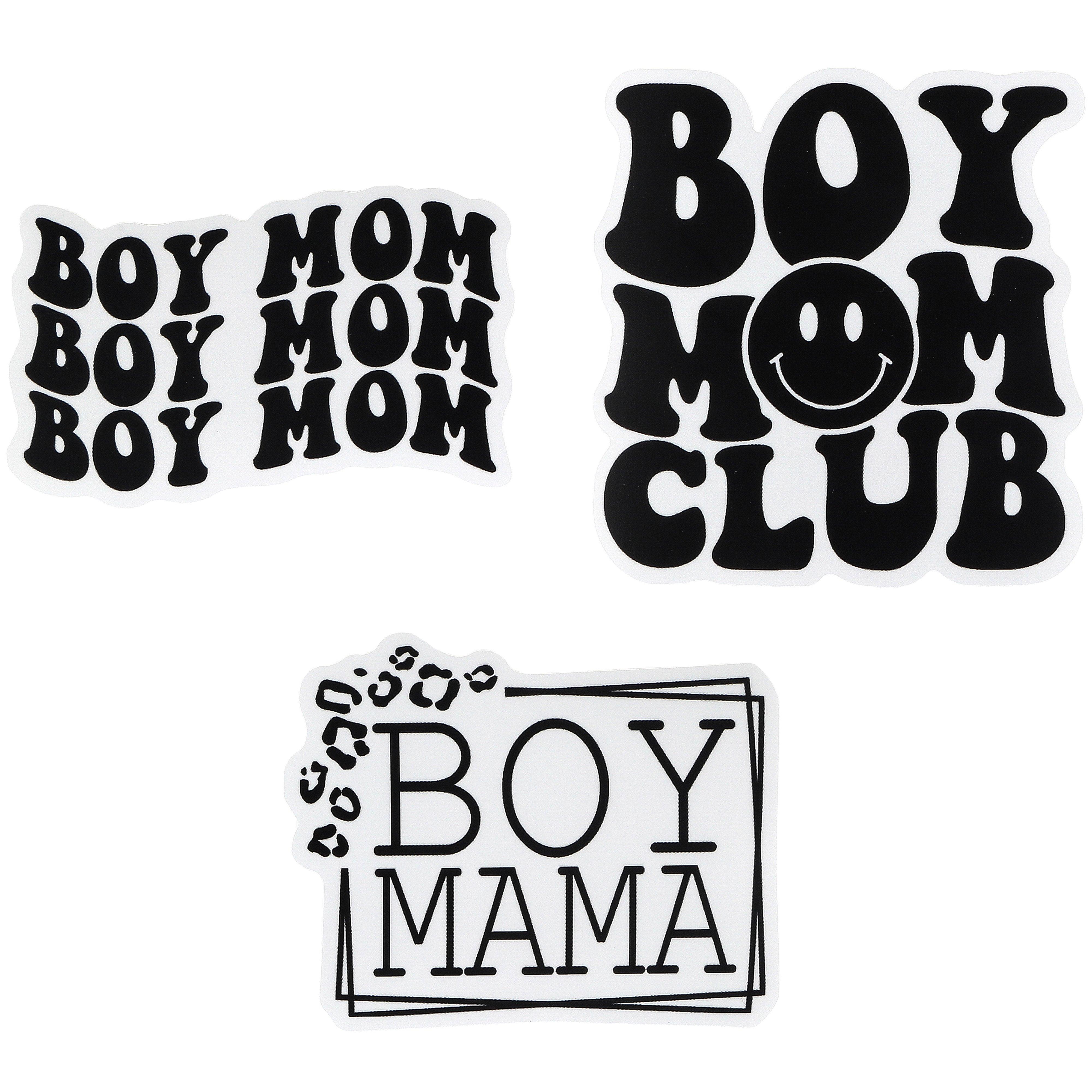 Boy Mom Vinyl Sticker Set, 3 inches, 3 count | Mardel | 4223707