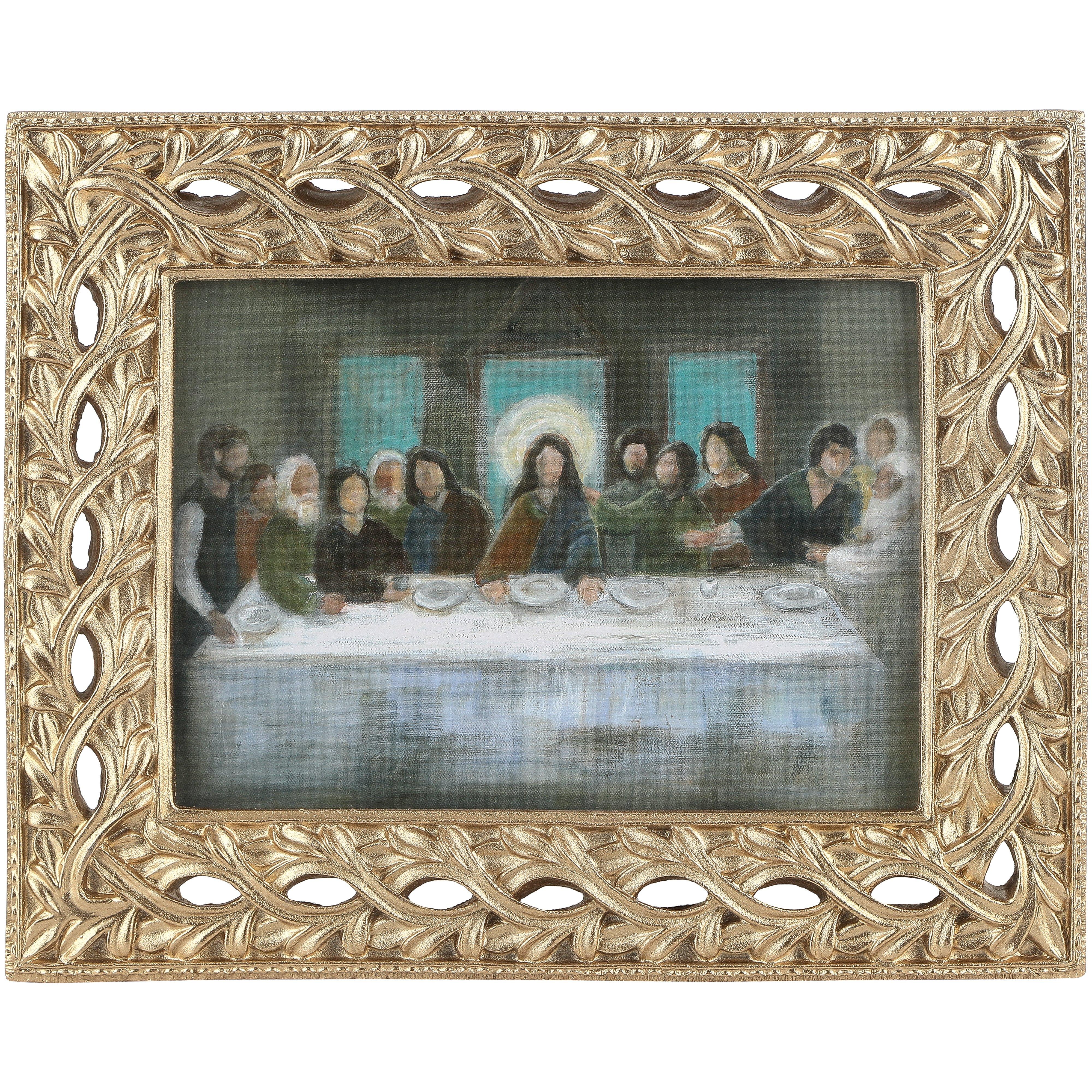 The Last Supper Framed Tabletop Decor, 9.5 x 0.625 x 7.625 inches ...