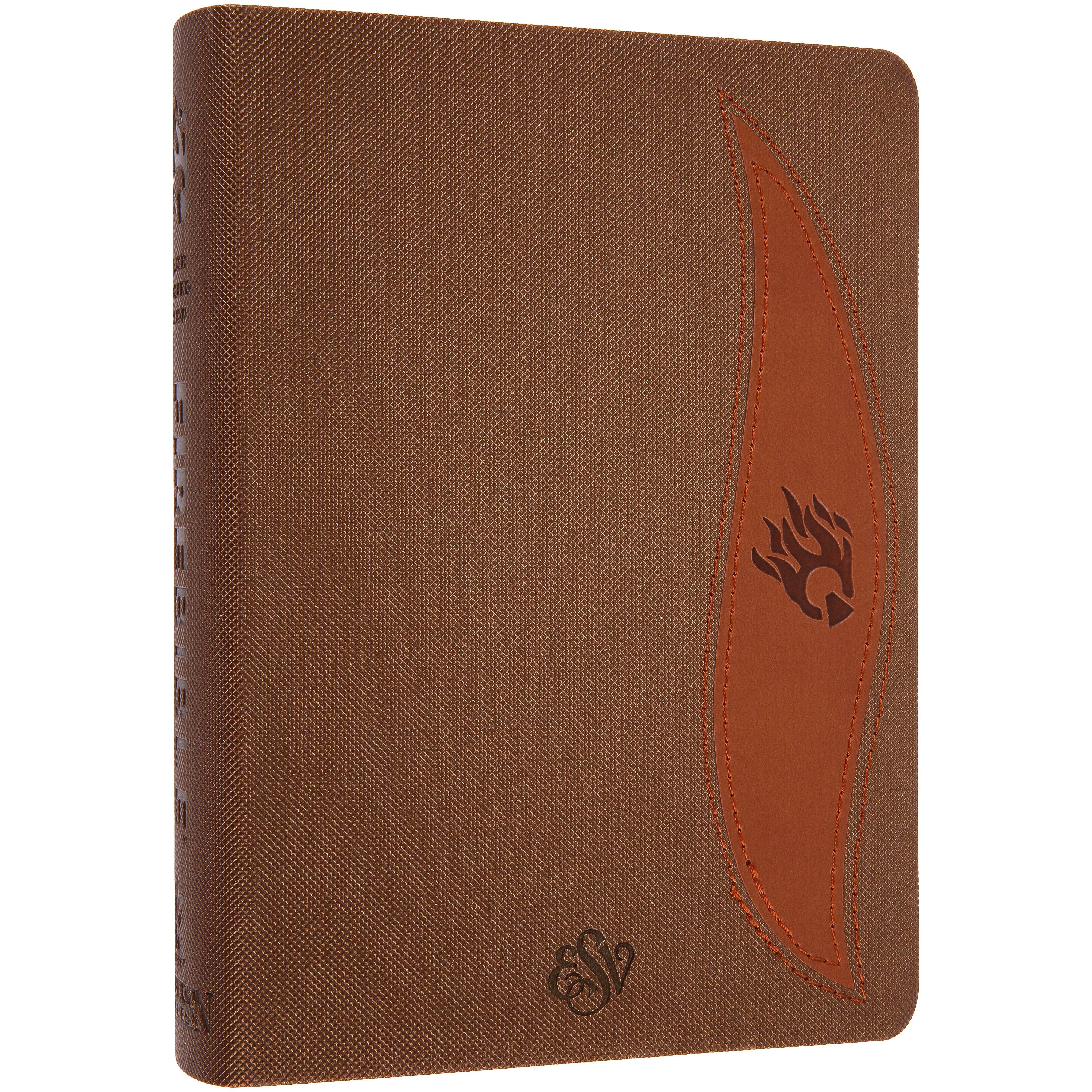ESV Fire Bible Student Edition, Imitation Leather, Chestnut Brown ...