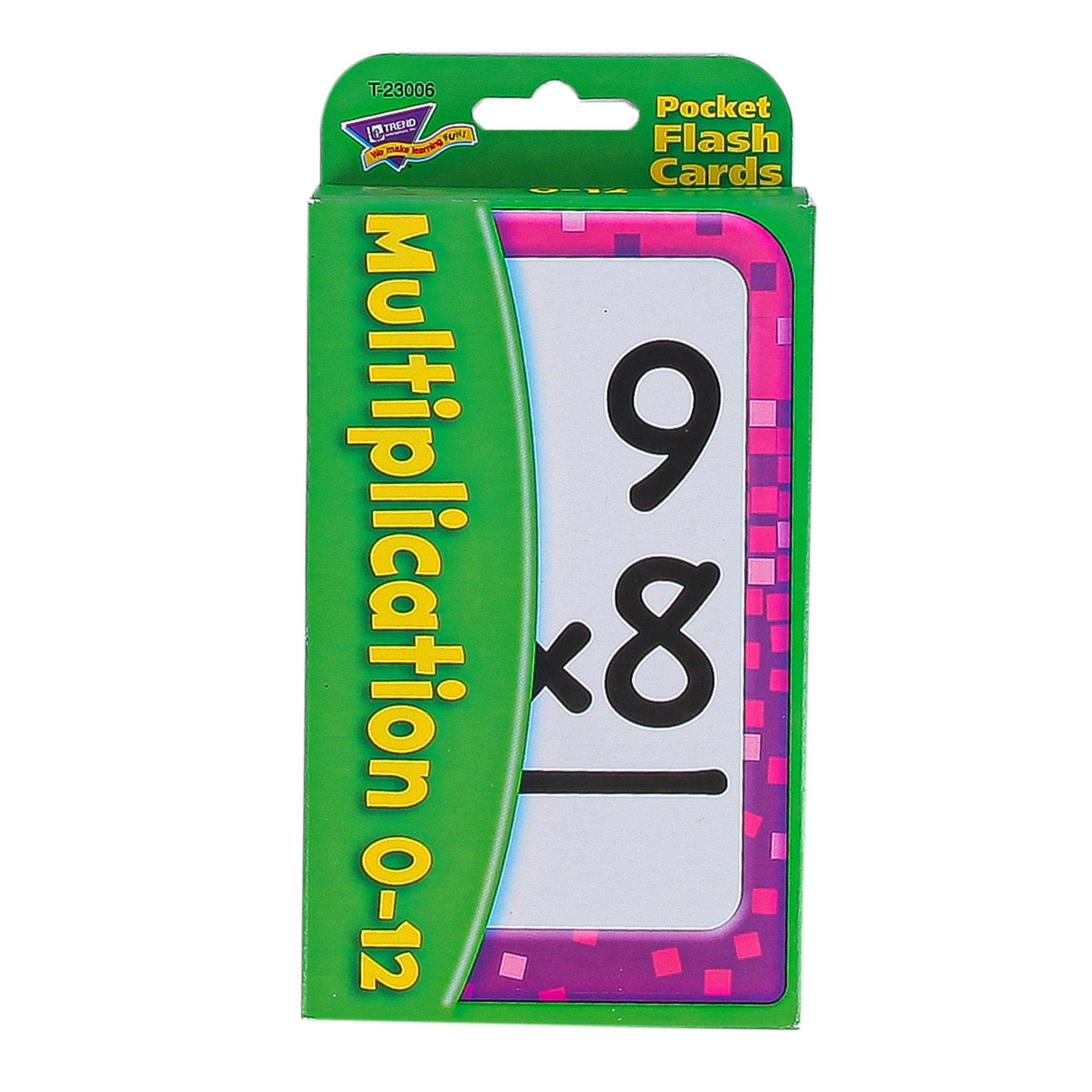 Multiplication 0-12 Pocket Flash Cards, 56 Cards, Ages 8-10 | Mardel ...
